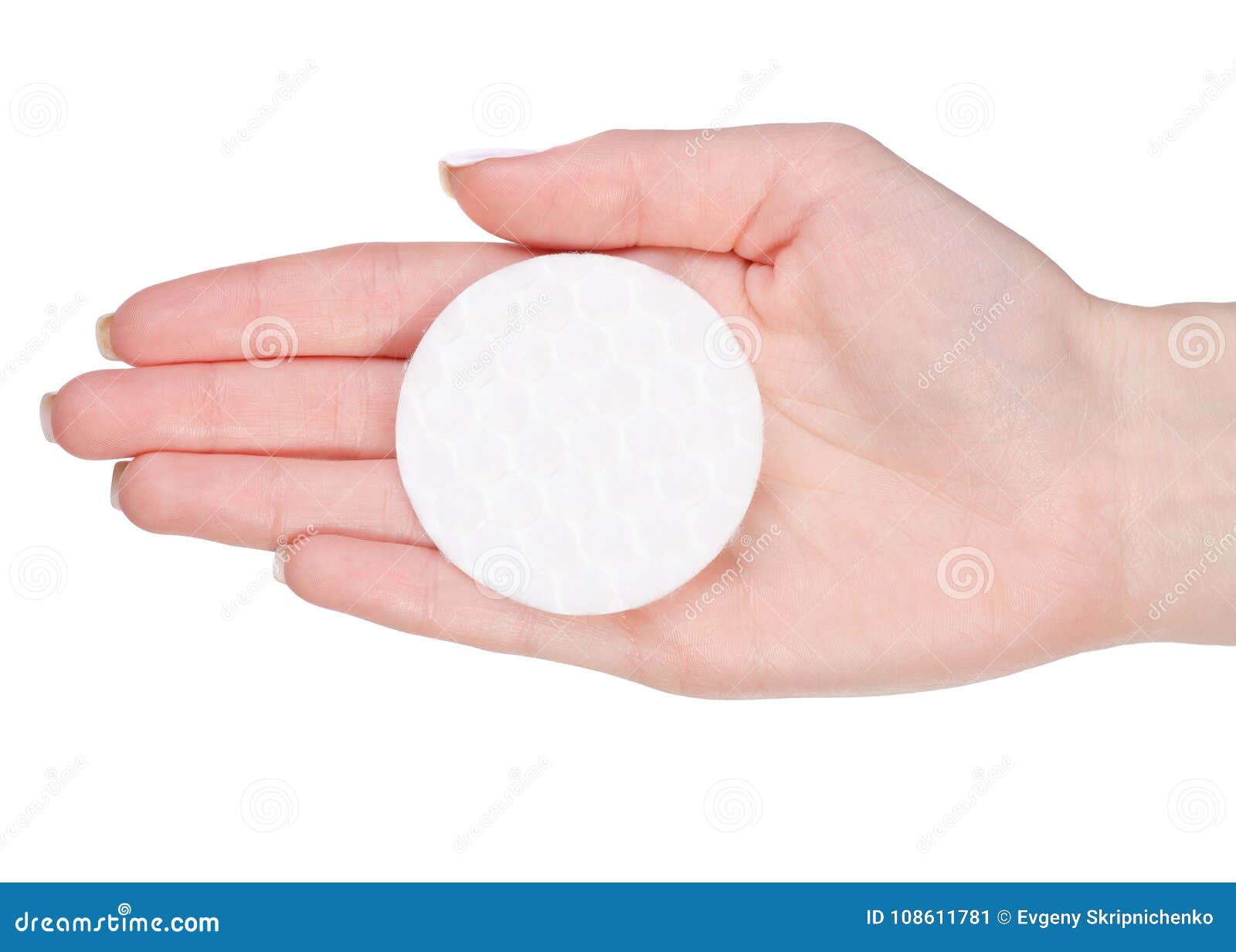 Wadded pads in hand stock image. Image of drip, clear - 108611781