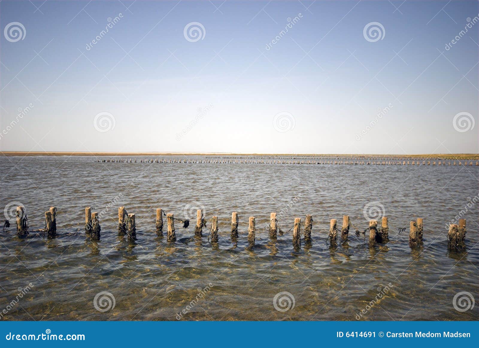 Wadden Sea Low Tide Landscape Stock Image - Image of feature ...