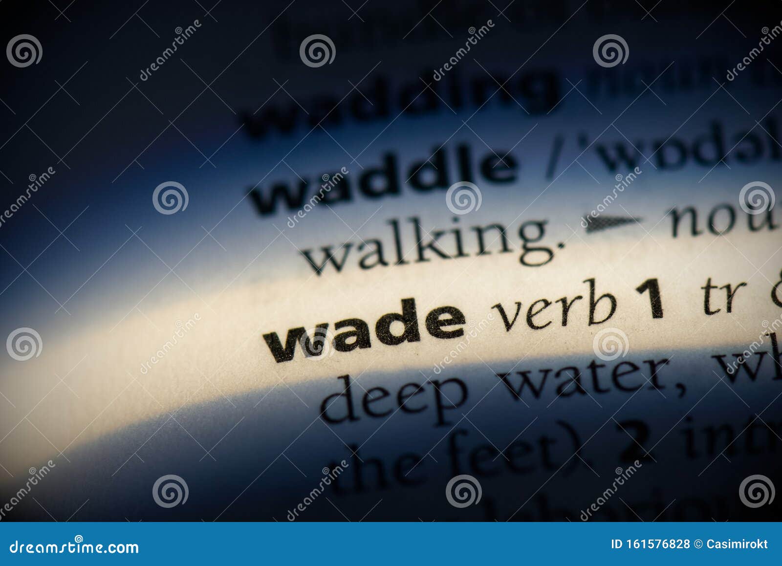 Wade stock photo. Image of info, language, etymology - 161576828