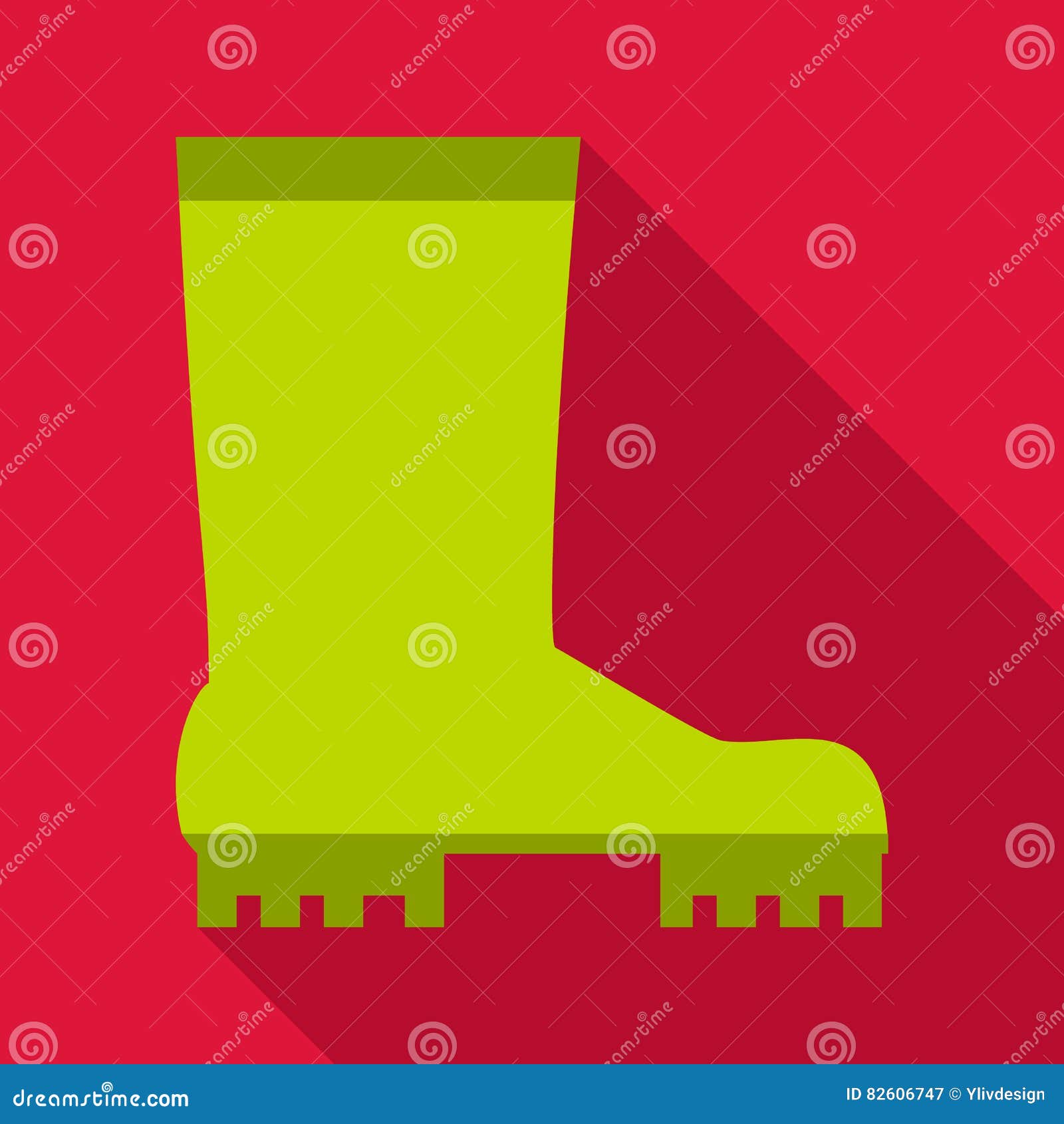 Waders icon, flat style stock vector. Illustration of green - 82606747