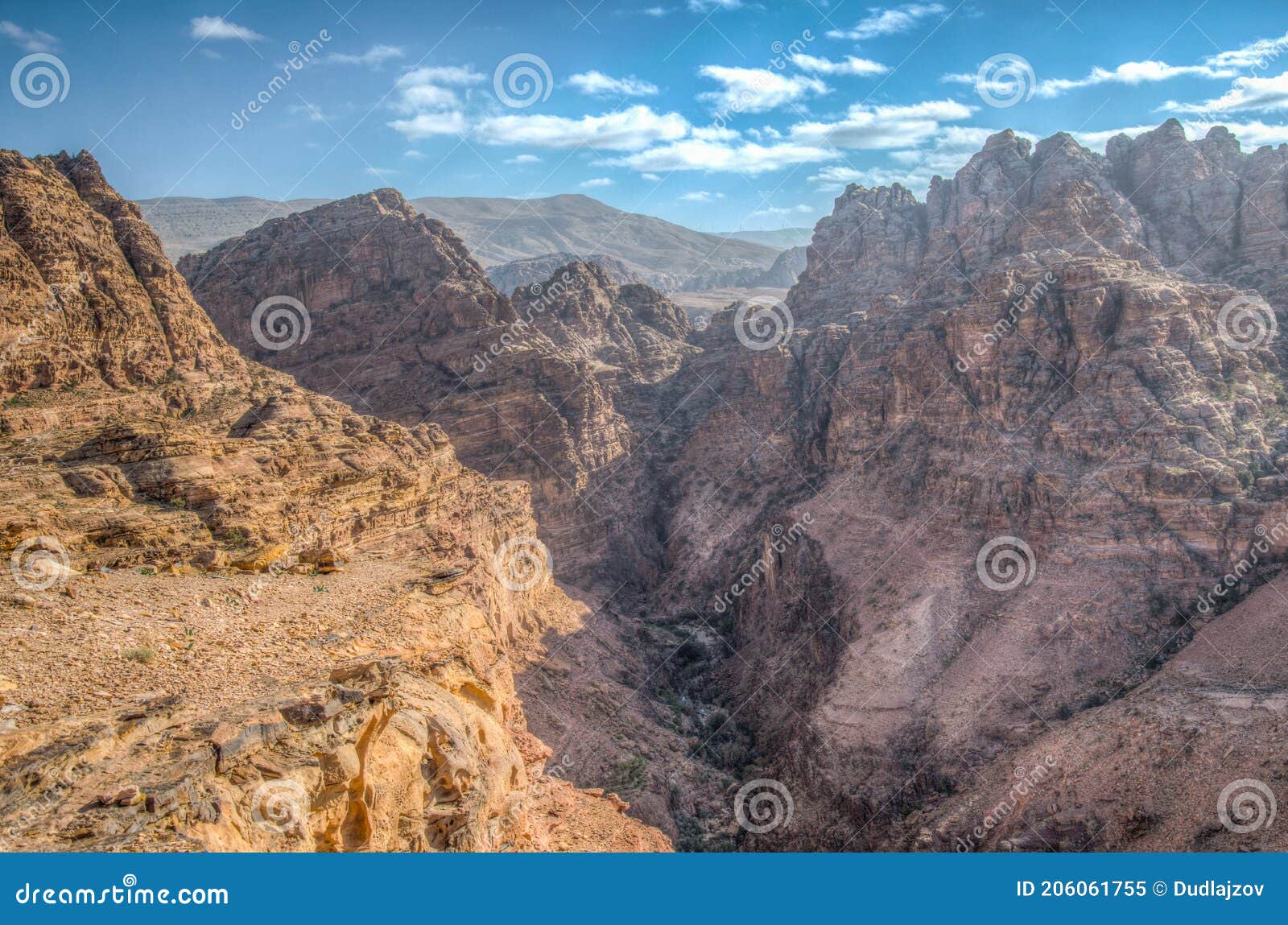 Wadi Araba in Petra, Jordan Stock Image - Image of aerial, valley ...