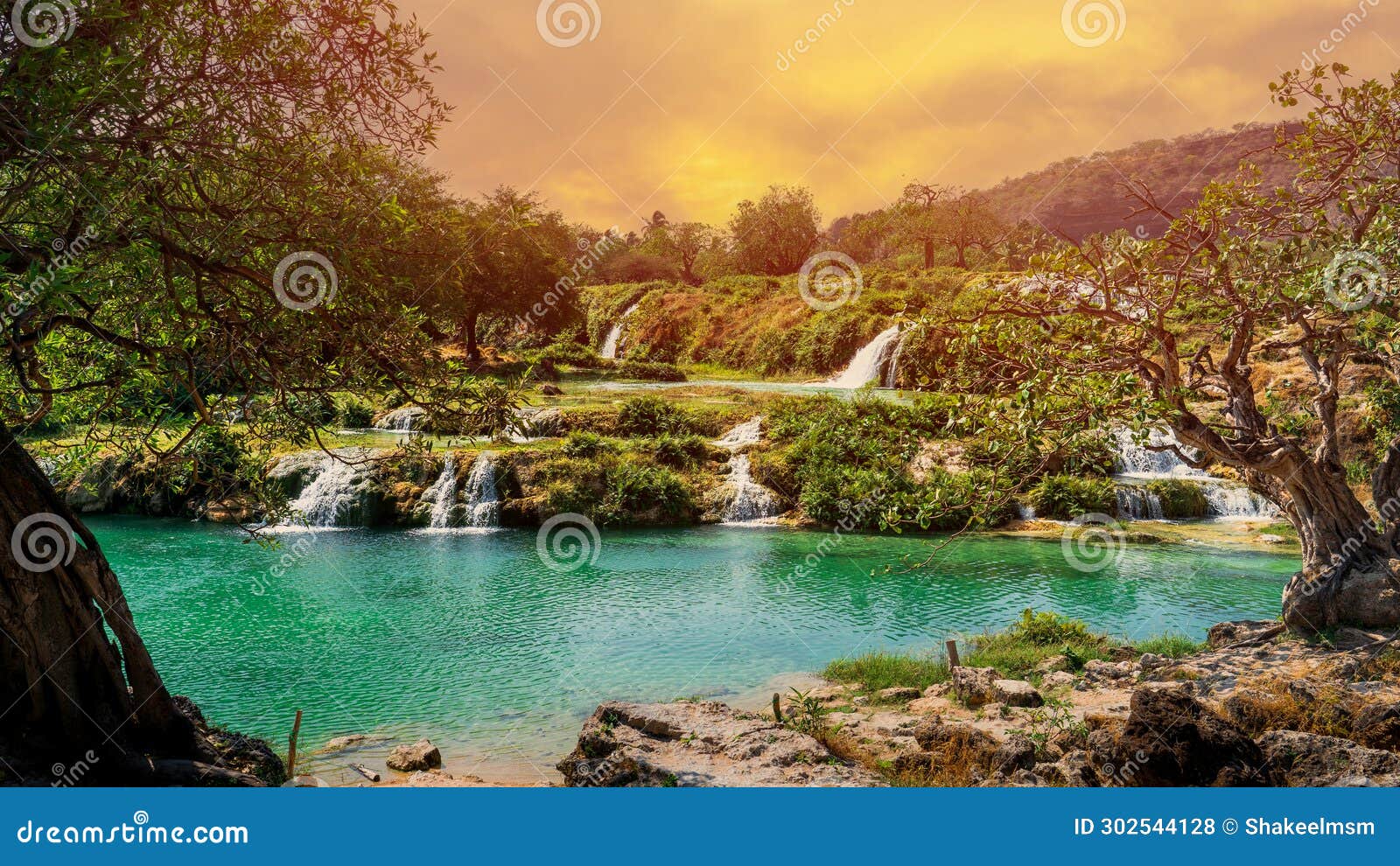 Wadi Darbat in the Dhofar Region of Oman Stock Photo - Image of beach ...