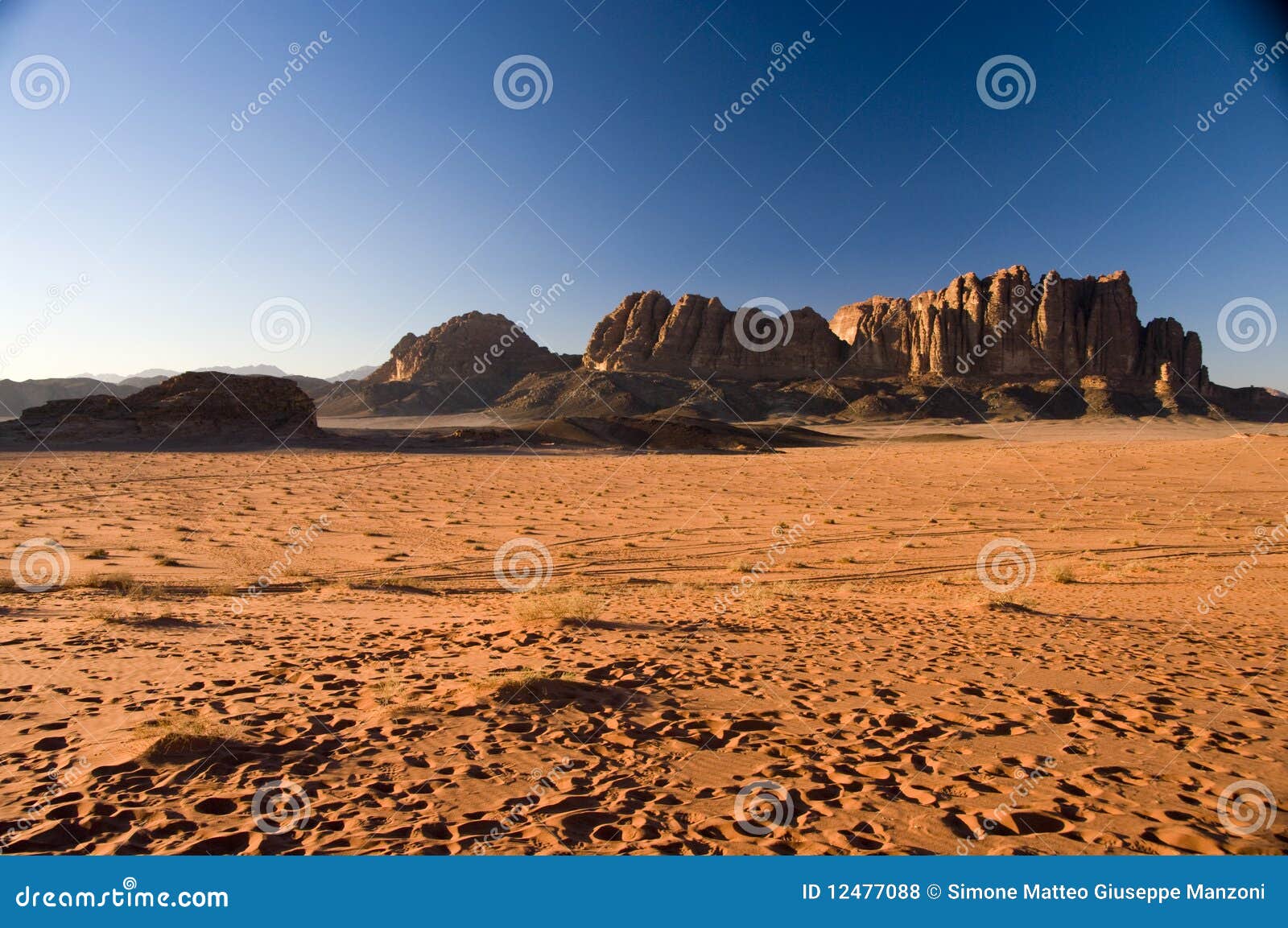 Wadi Rum desert, Jordan stock photo. Image of loneliness - 12477088