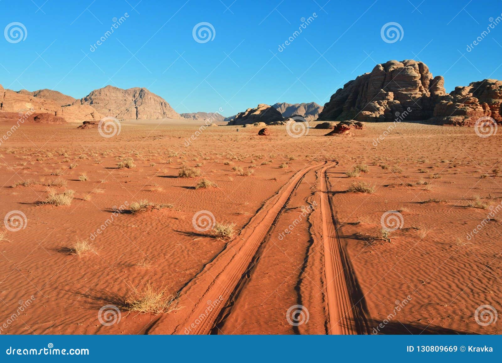 Wadi Rum desert in Jordan stock image. Image of safari - 130809669