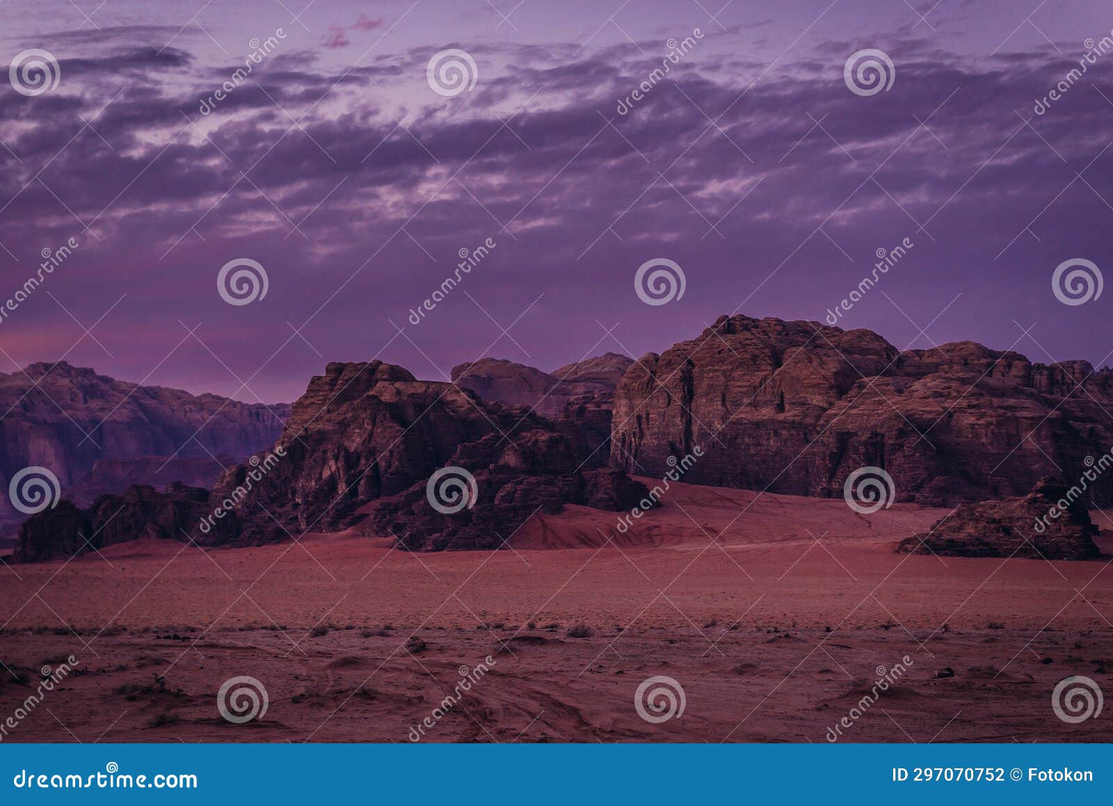 Wadi Rum valley stock photo. Image of asia, desert, sundown - 297070752