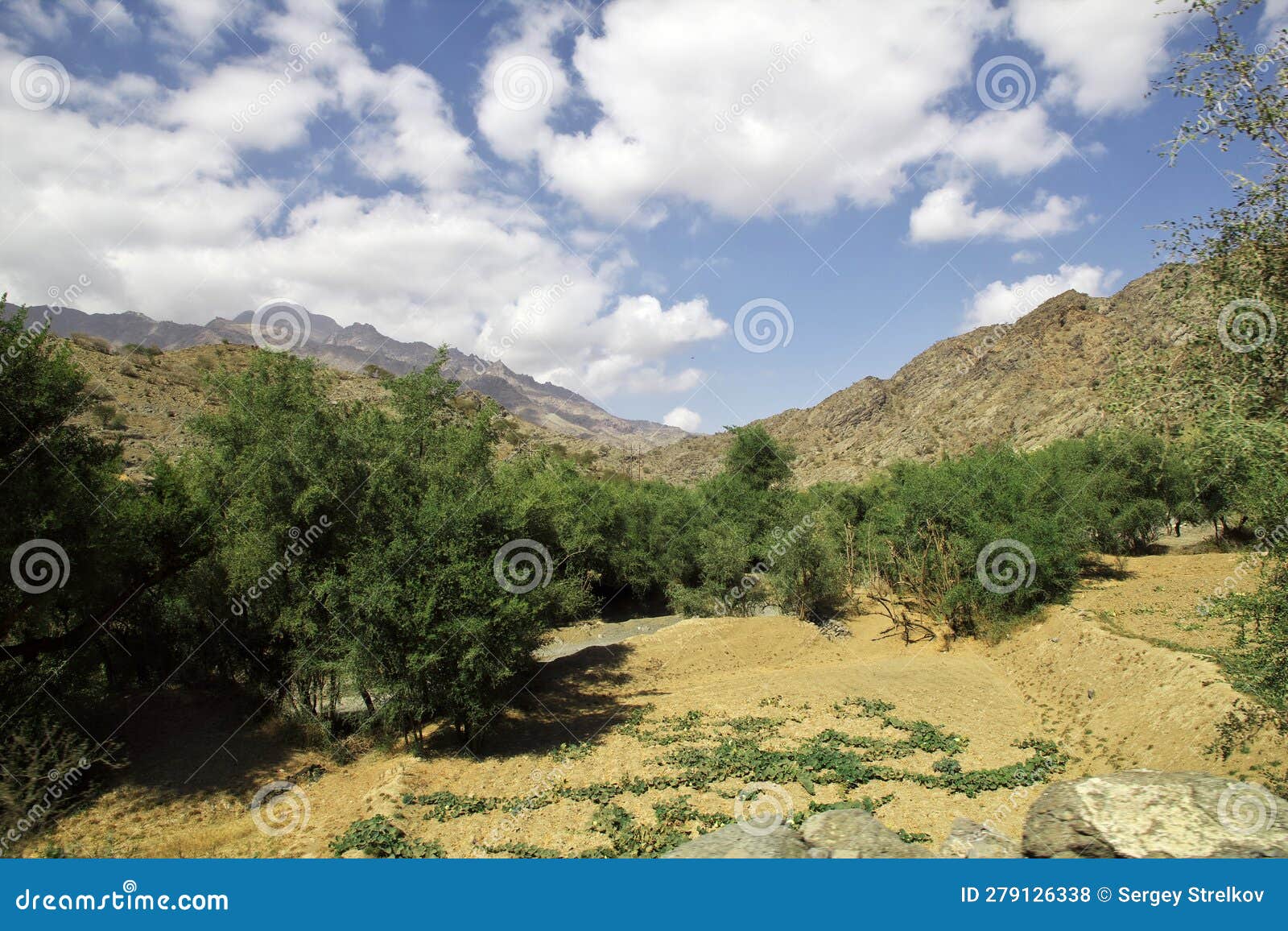 Wadi Sara in Mountains, Yemen Stock Photo - Image of cloud, landscape ...