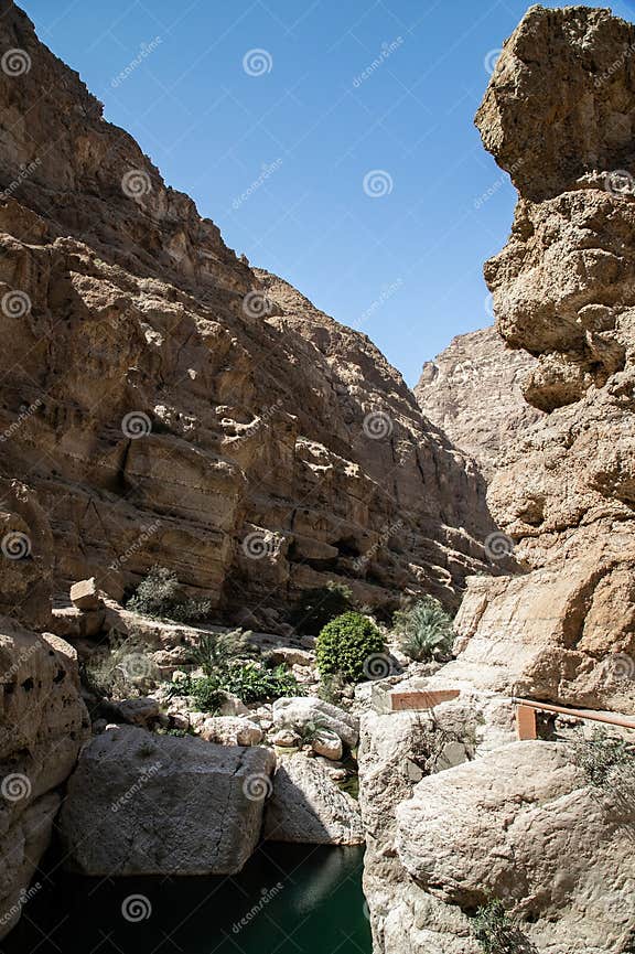 Wadi Shaab, nature of Oman stock photo. Image of arabic - 303405850
