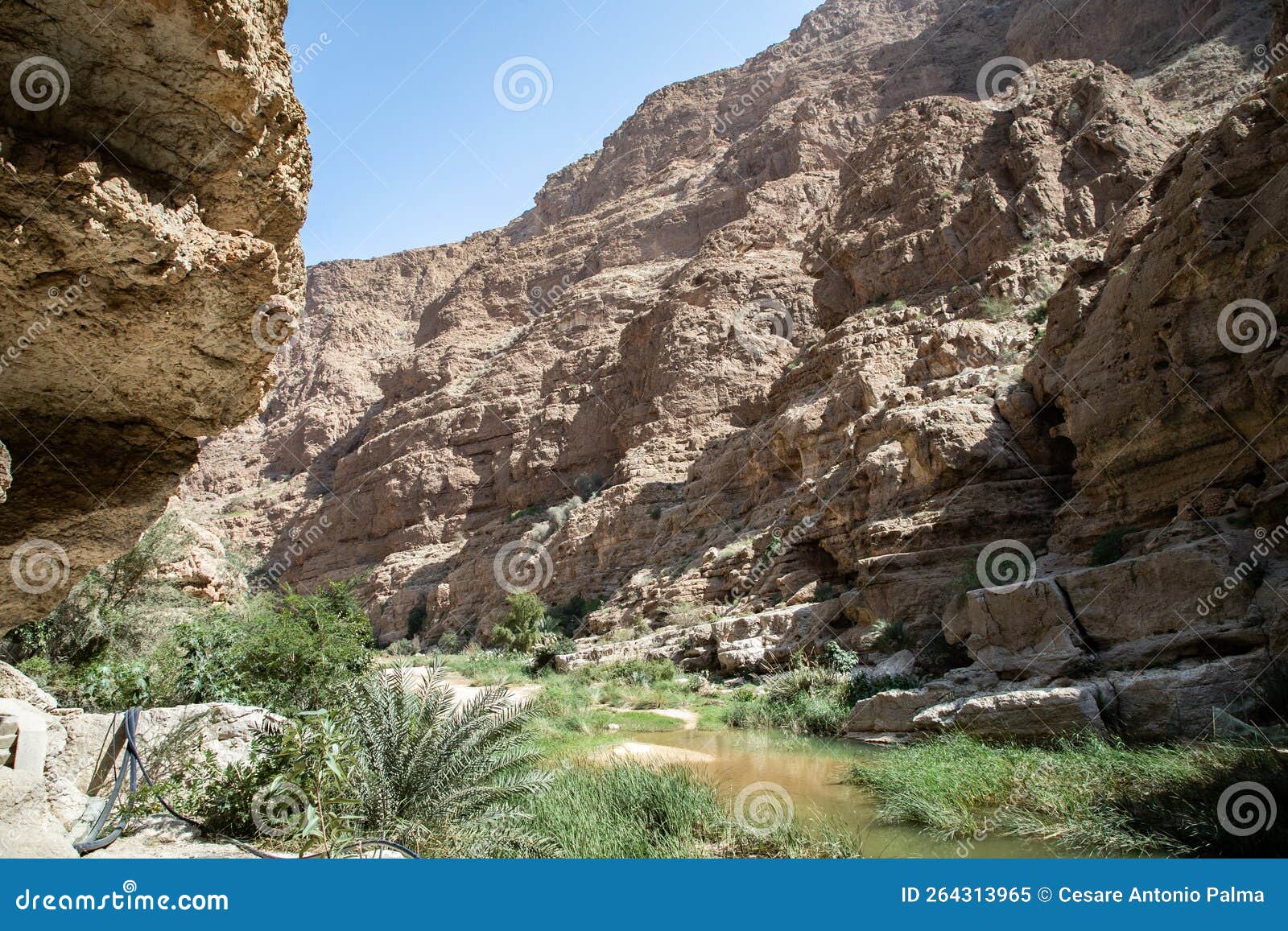 Wadi Shaab, nature of Oman stock image. Image of arabic - 264313965