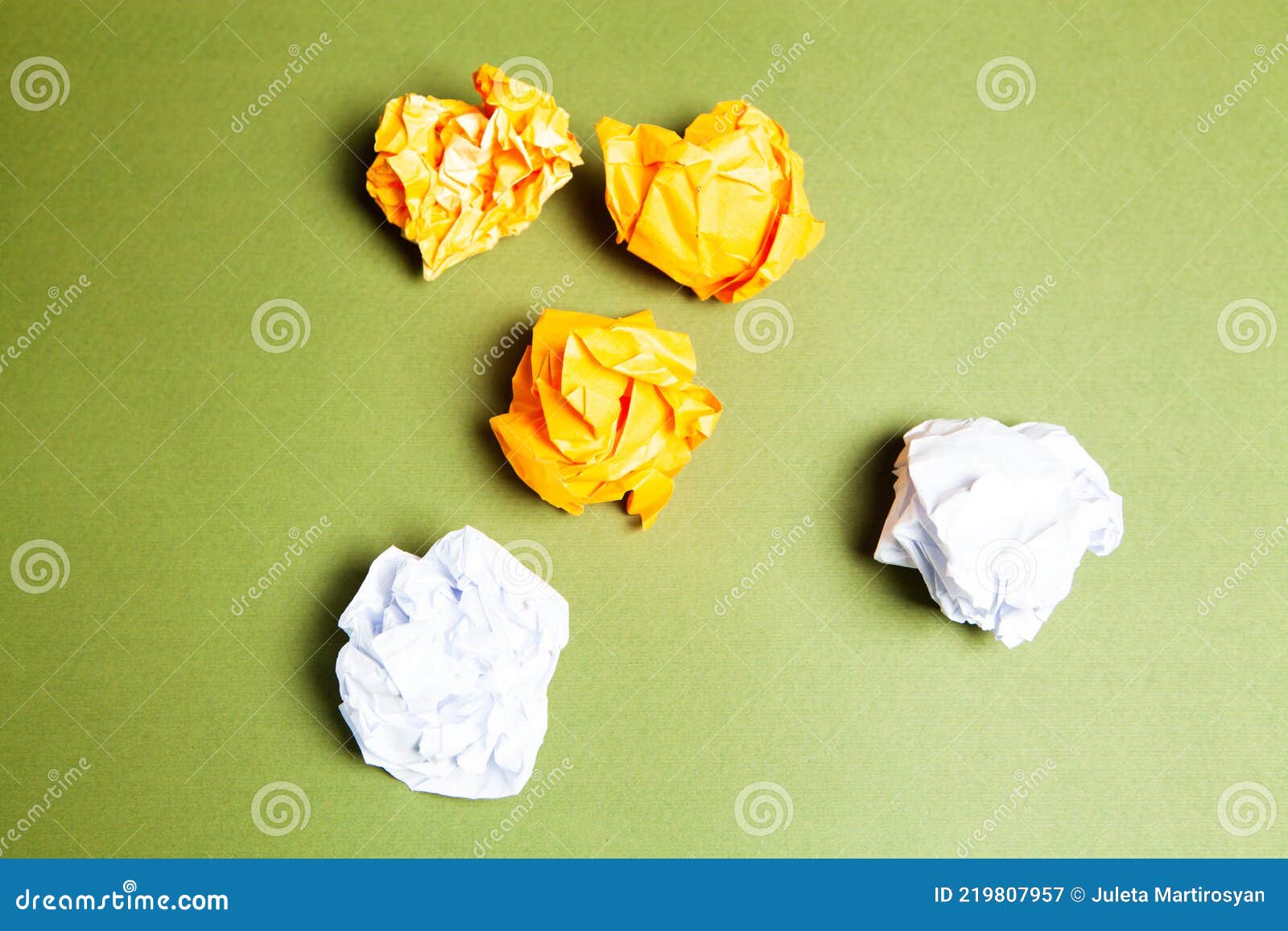 Wads of Papers on a Green Background Stock Image - Image of orange ...