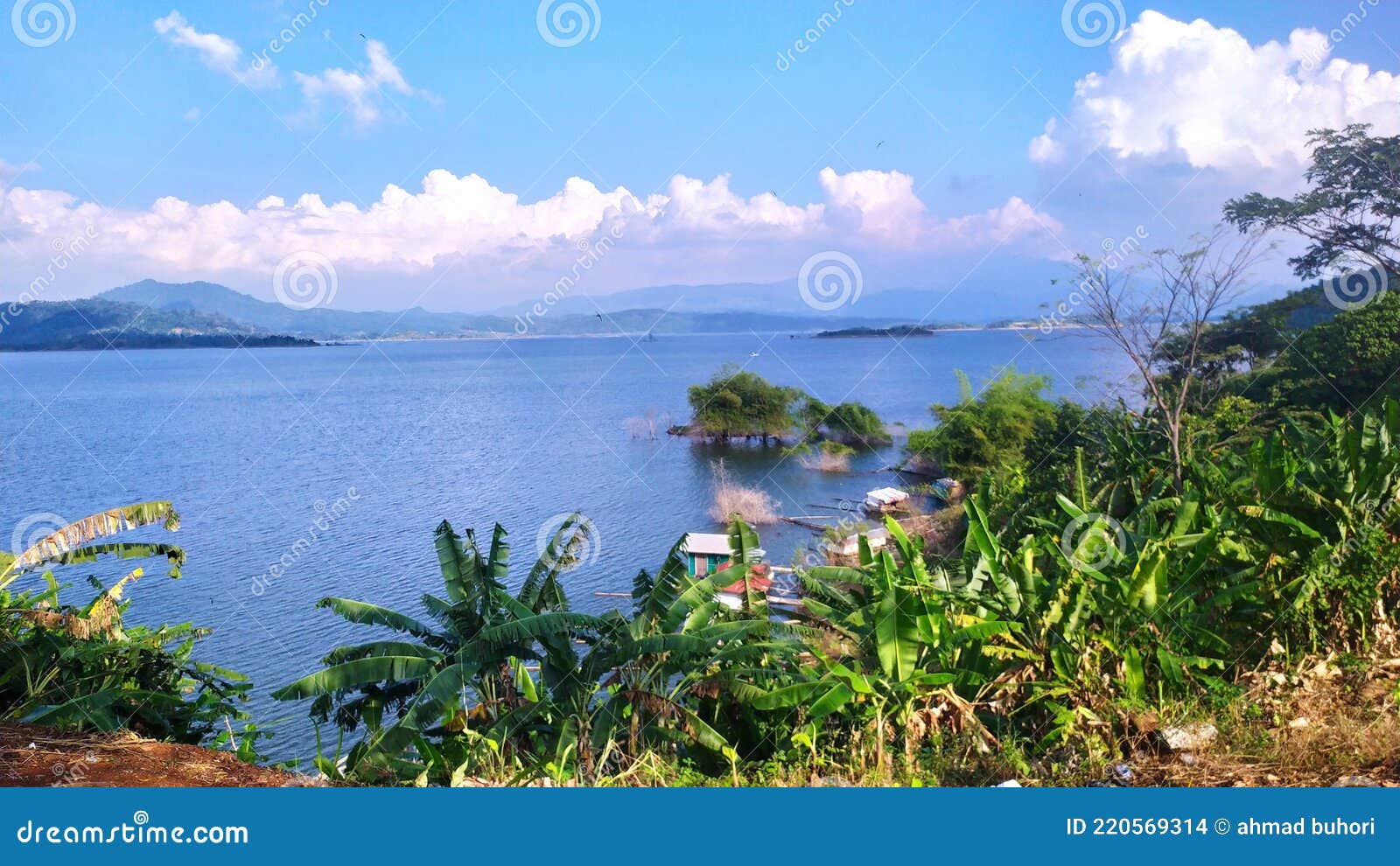 View of Waduk Jatigede, Sumedang, West Java, Indonesia Stock Photo ...