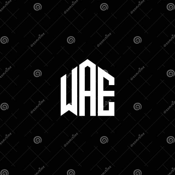 WAE Letter Logo Design on BLACK Background. WAE Creative Initials ...