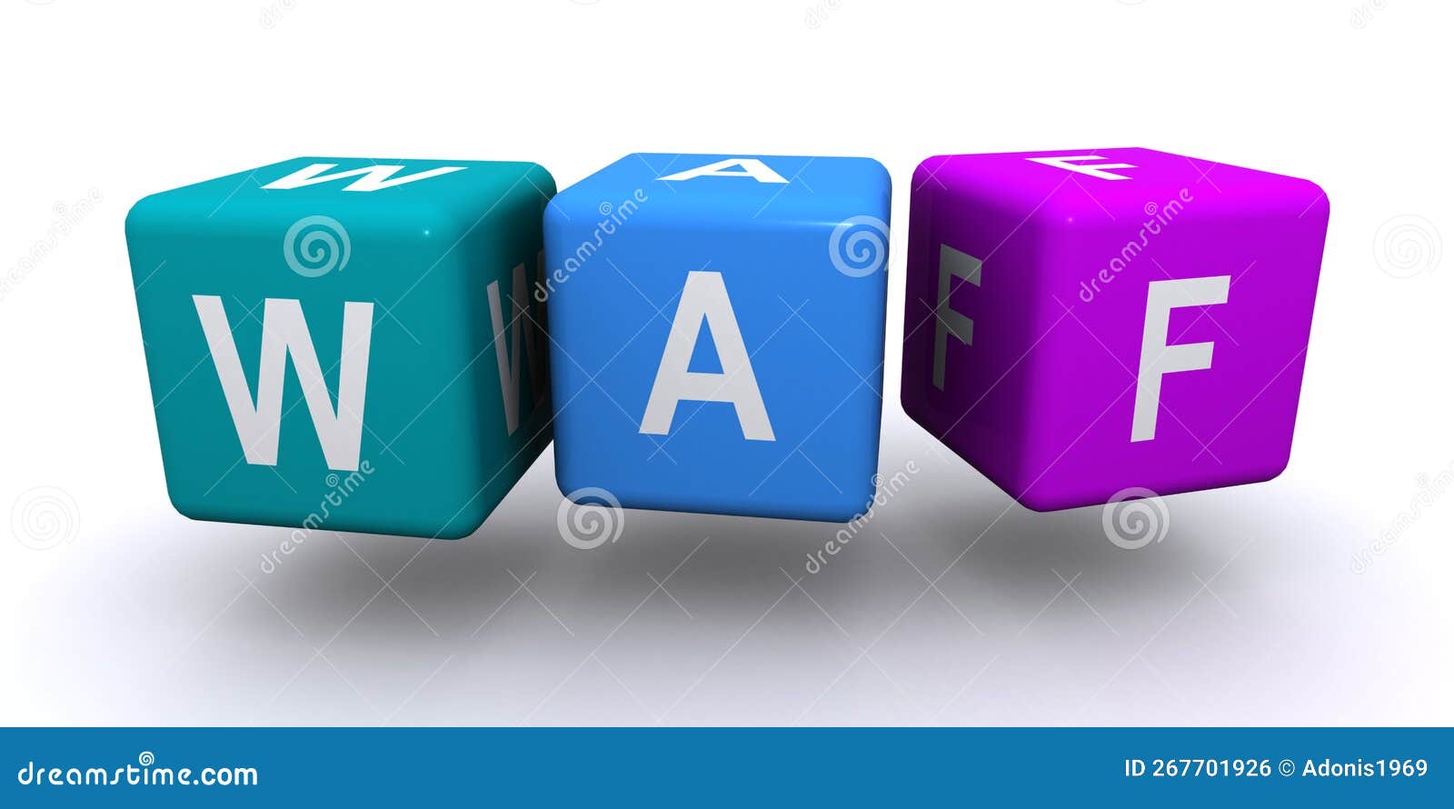 Waf word block on white stock illustration. Illustration of open ...