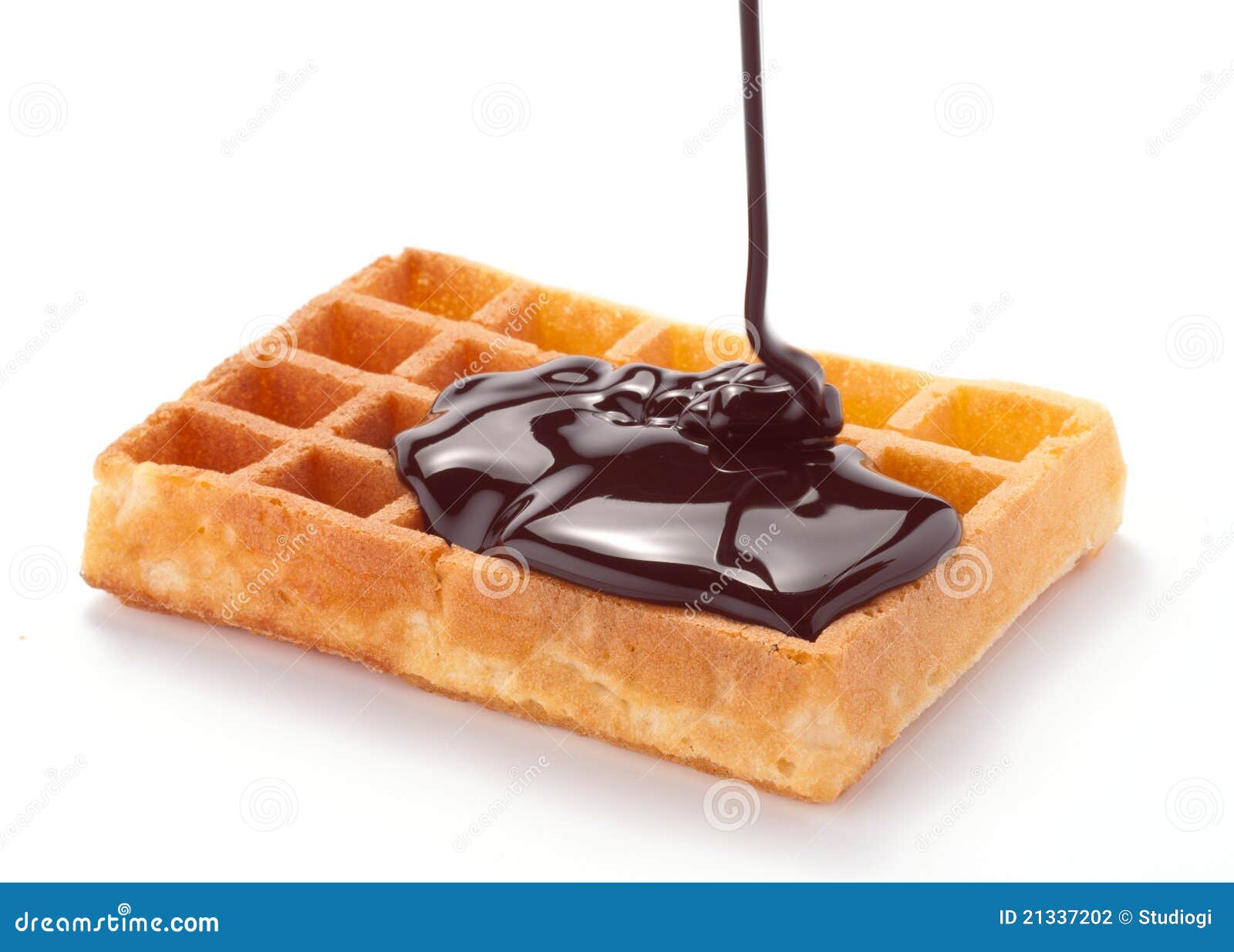 Wafels Met Gesmolten Chocolade Stock Foto - Image of koekjes, belgië ...