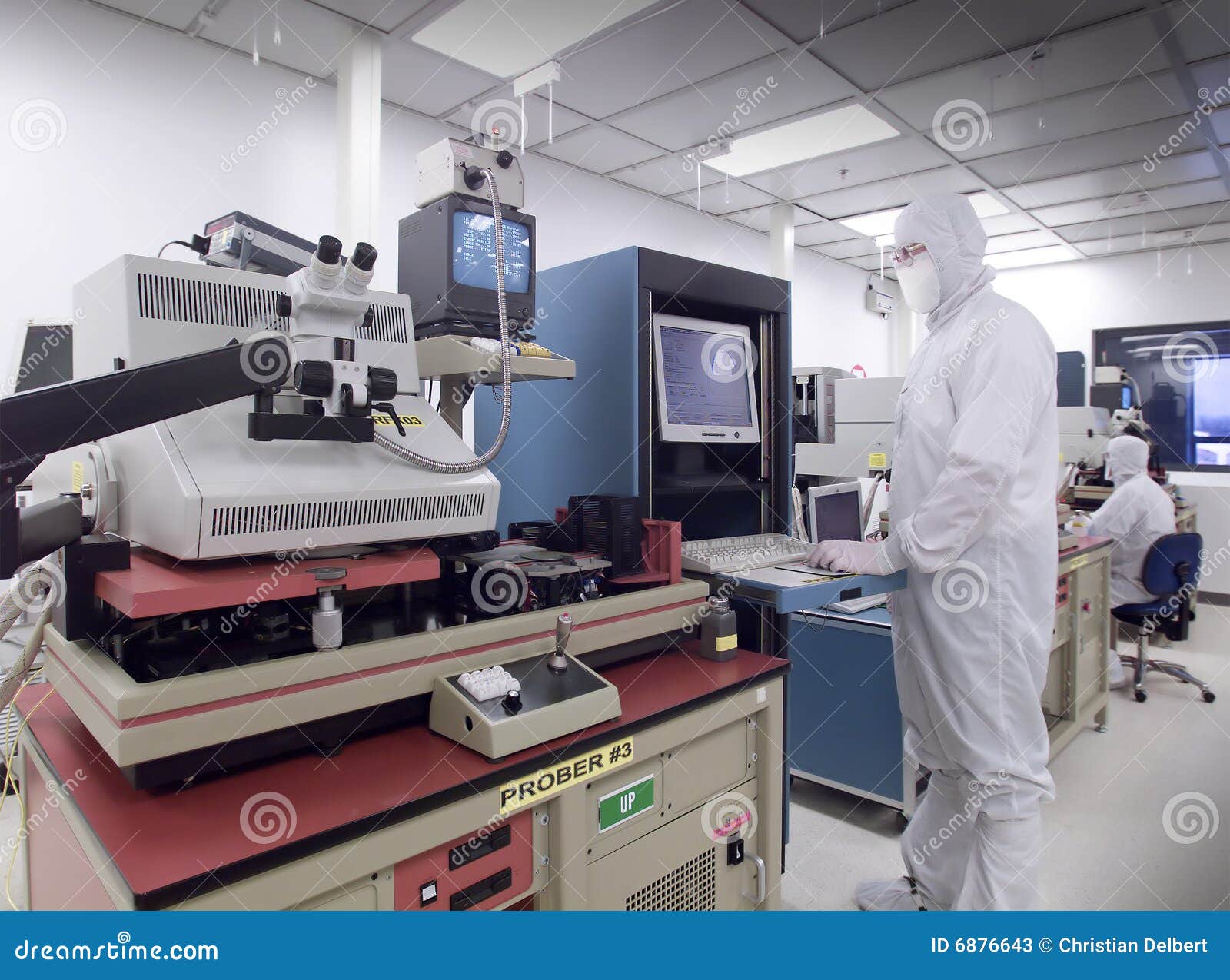Wafer Analysis Clean Room Horizontal Stock Image - Image of hardware ...