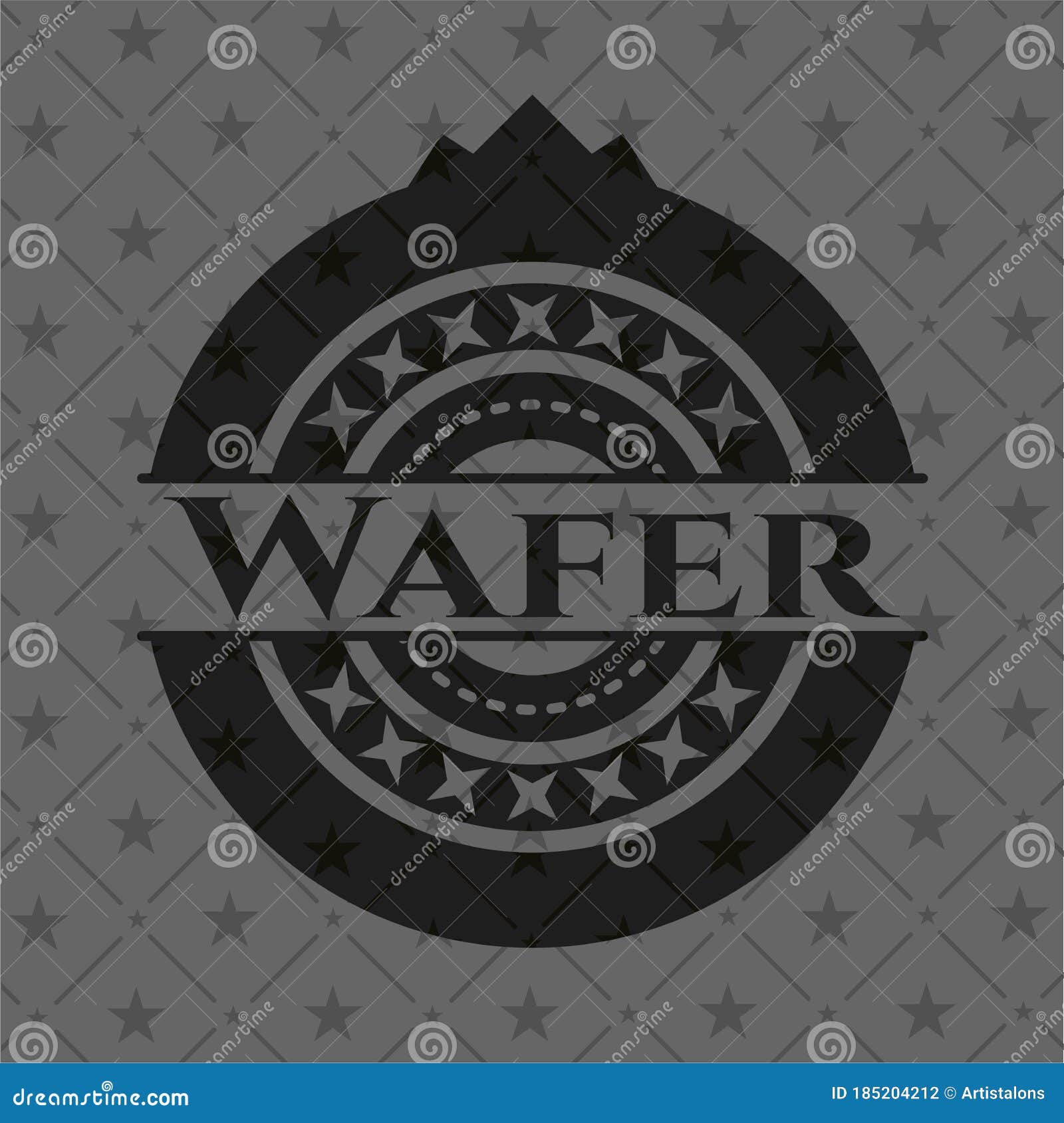 Wafer Black Badge. Vector Illustration Stock Vector - Illustration of ...