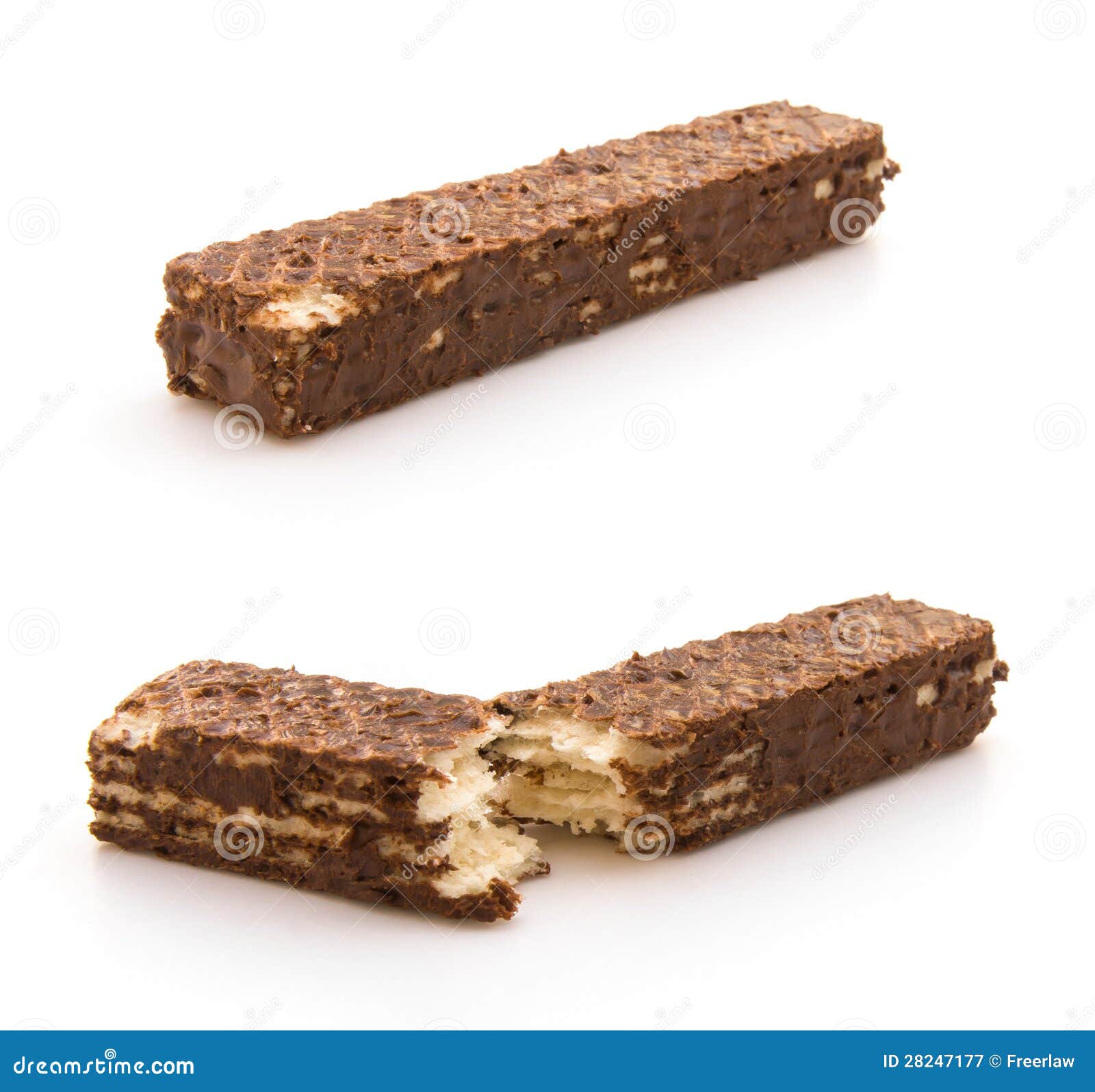 Wafer with chocolate stock image. Image of snack, cookie - 28247177