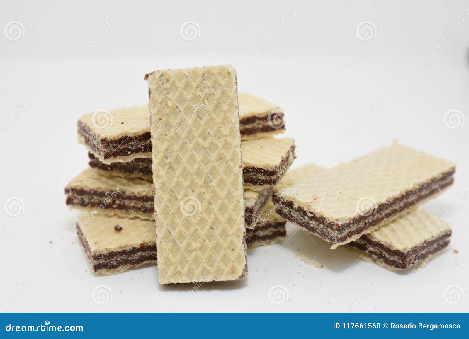 Wafer chocolate biscuits stock photo. Image of sweet - 117661560