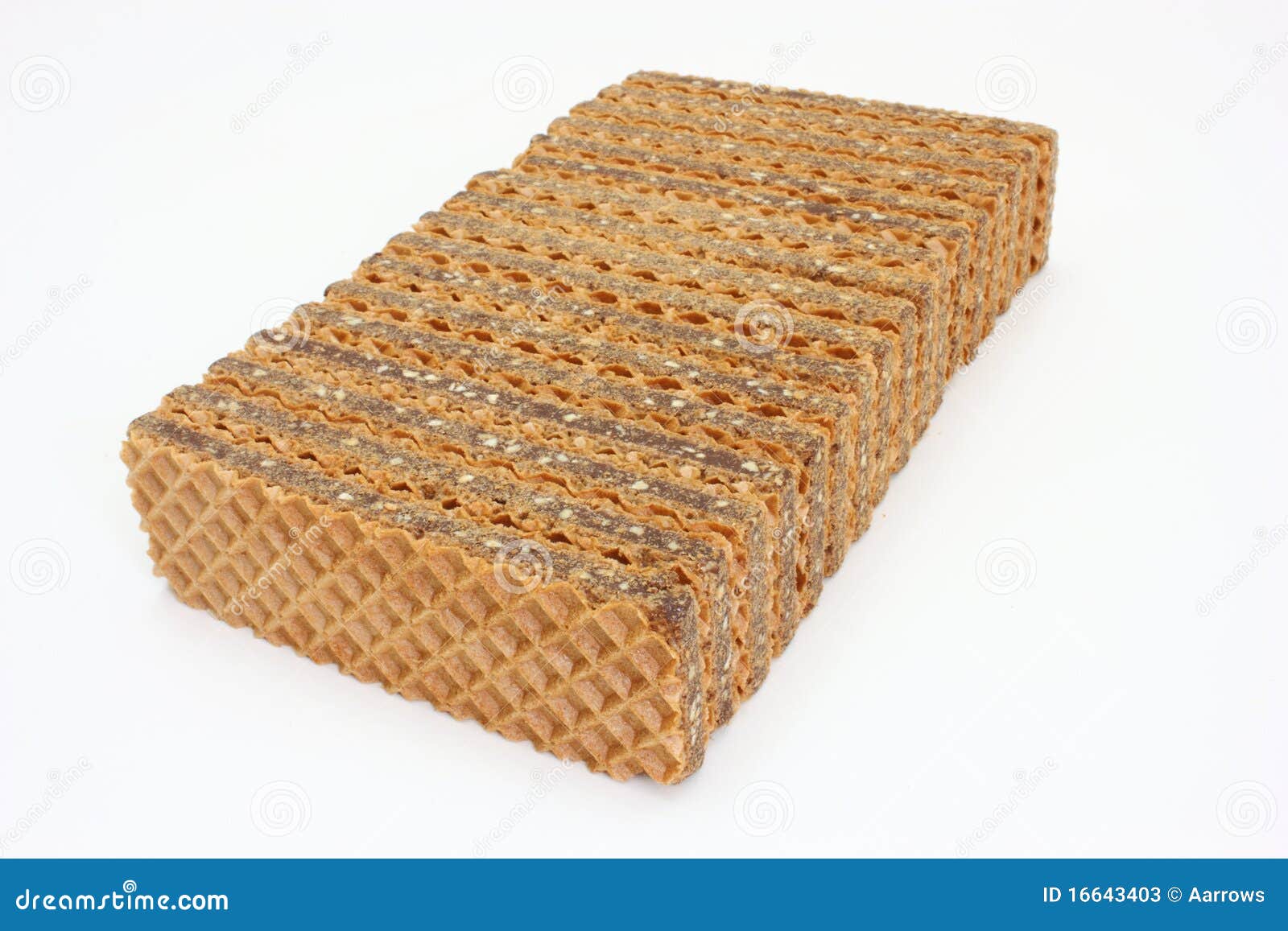 Wafer Cookies with Chocolate Stock Image - Image of crumb, pastry: 16643403