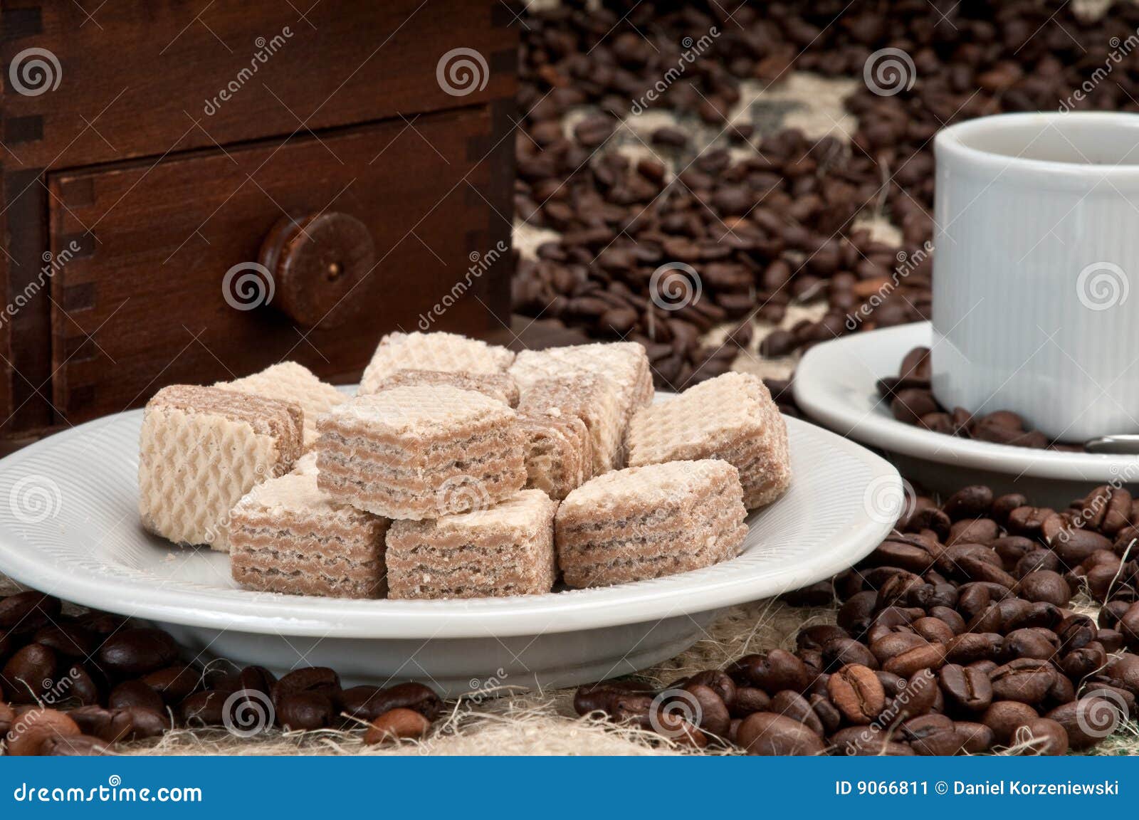 Wafer Cookies and Coffee stock image. Image of arabic - 9066811