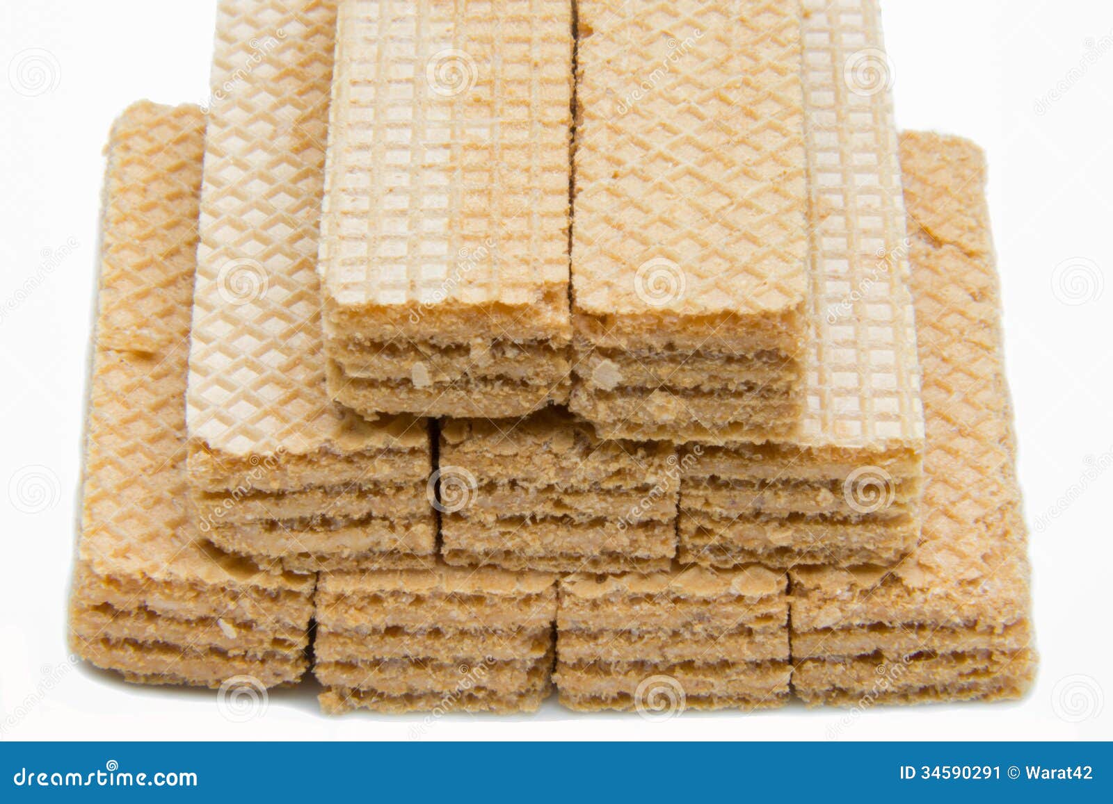 Wafer cookies stock image. Image of biscuit, sweet, pair - 34590291