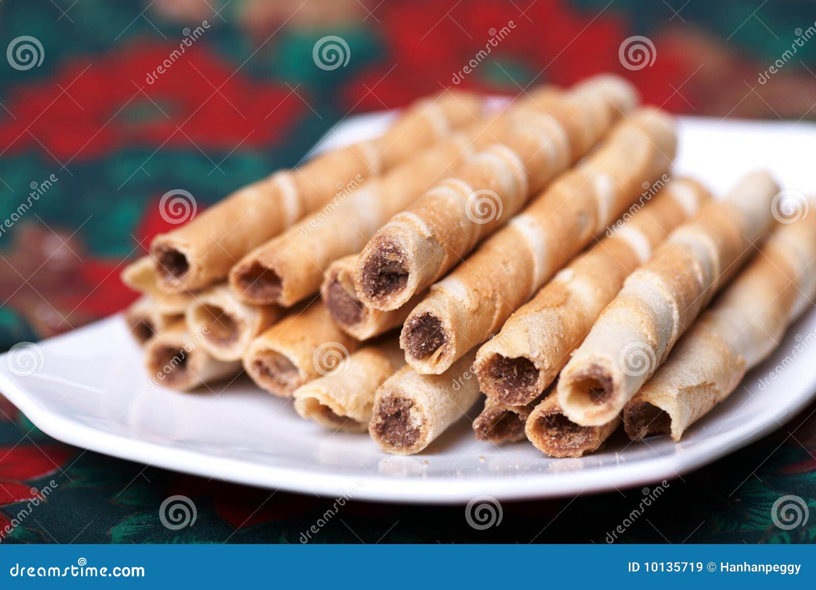 Wafer cracker stock image. Image of plate, confectionery - 10135719