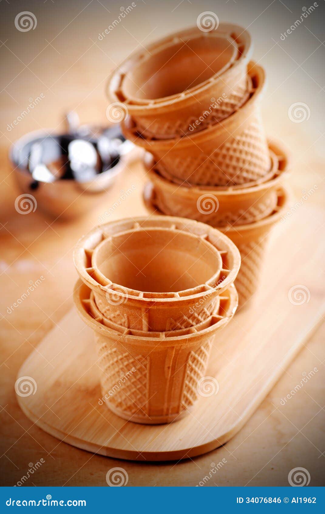 Wafer cups for Ice-Cream stock photo. Image of pastry - 34076846