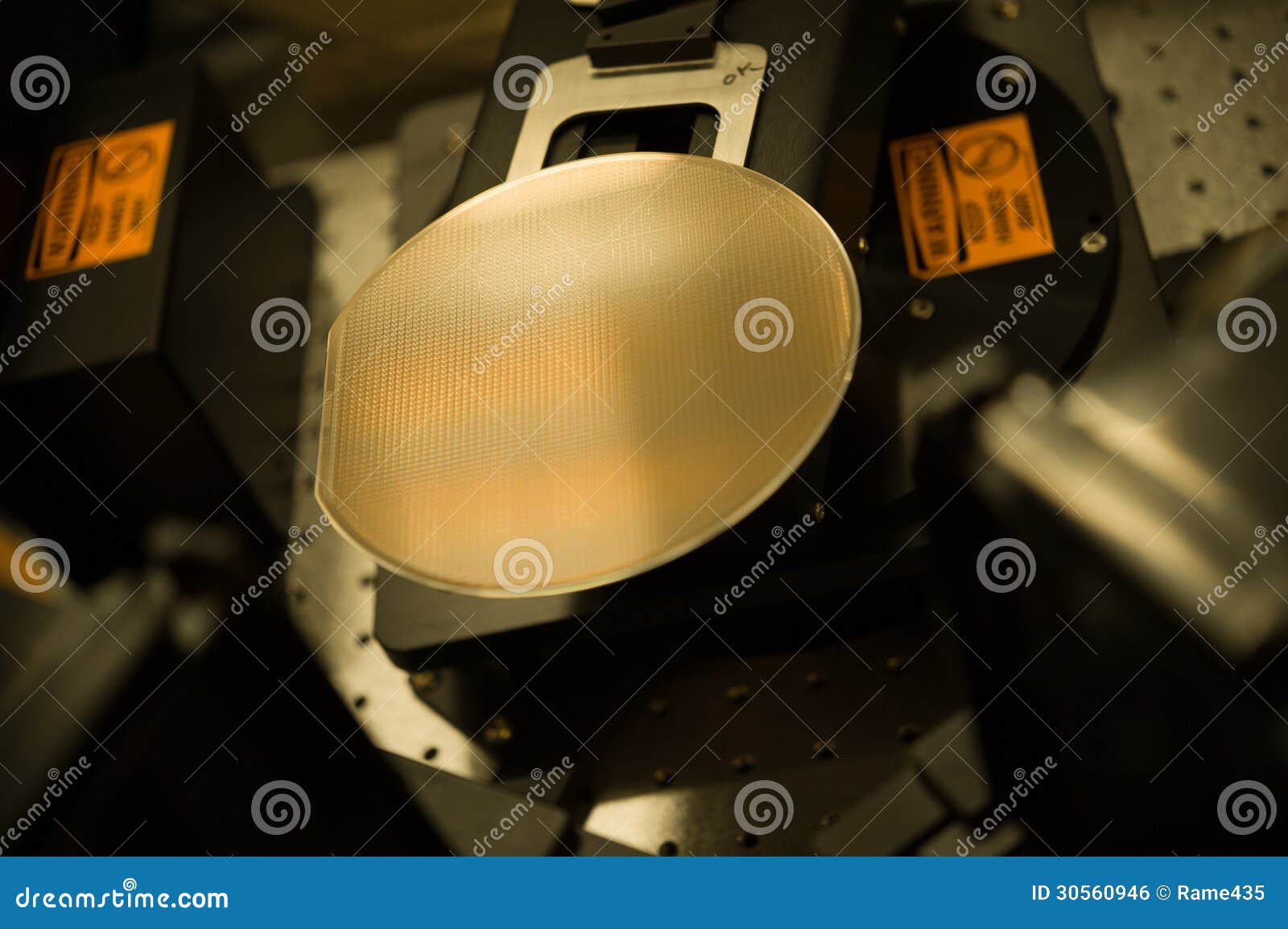 Wafer in Production Process Stock Photo - Image of wafer, cleanroom ...