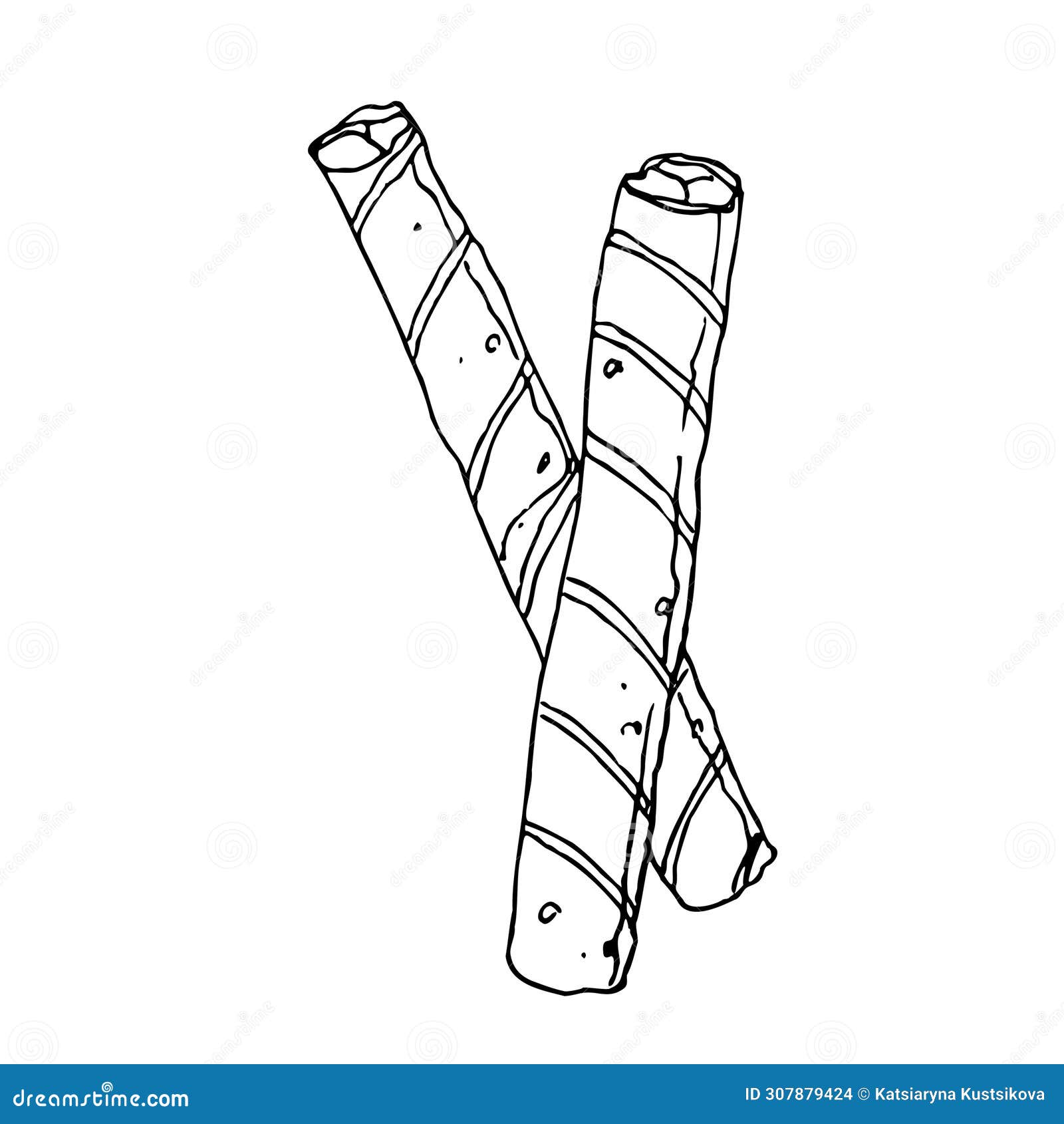 Wafer Roll in Graphic Style Stock Vector - Illustration of drawing ...