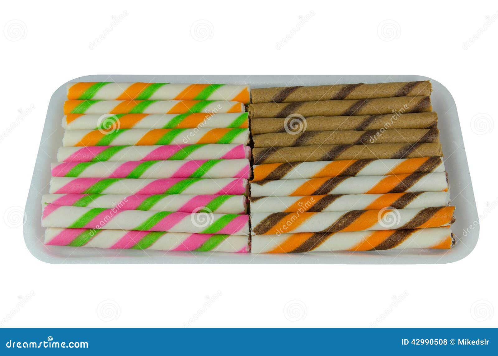 Wafer roll sticks stock photo. Image of color, colorful - 42990508