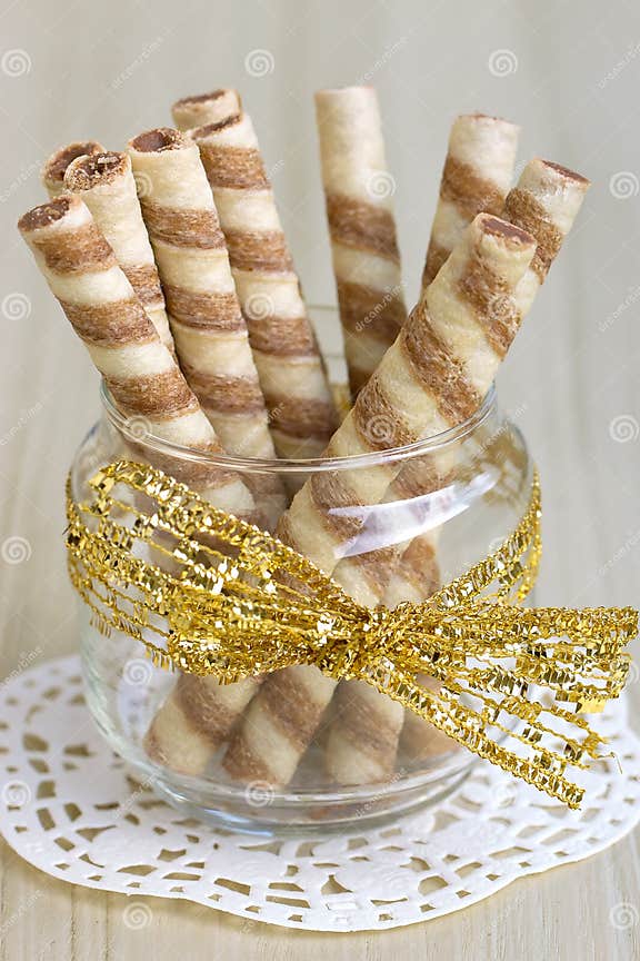 Wafer Roll Sticks Cream Rolls Stock Image - Image of flavored, lace ...