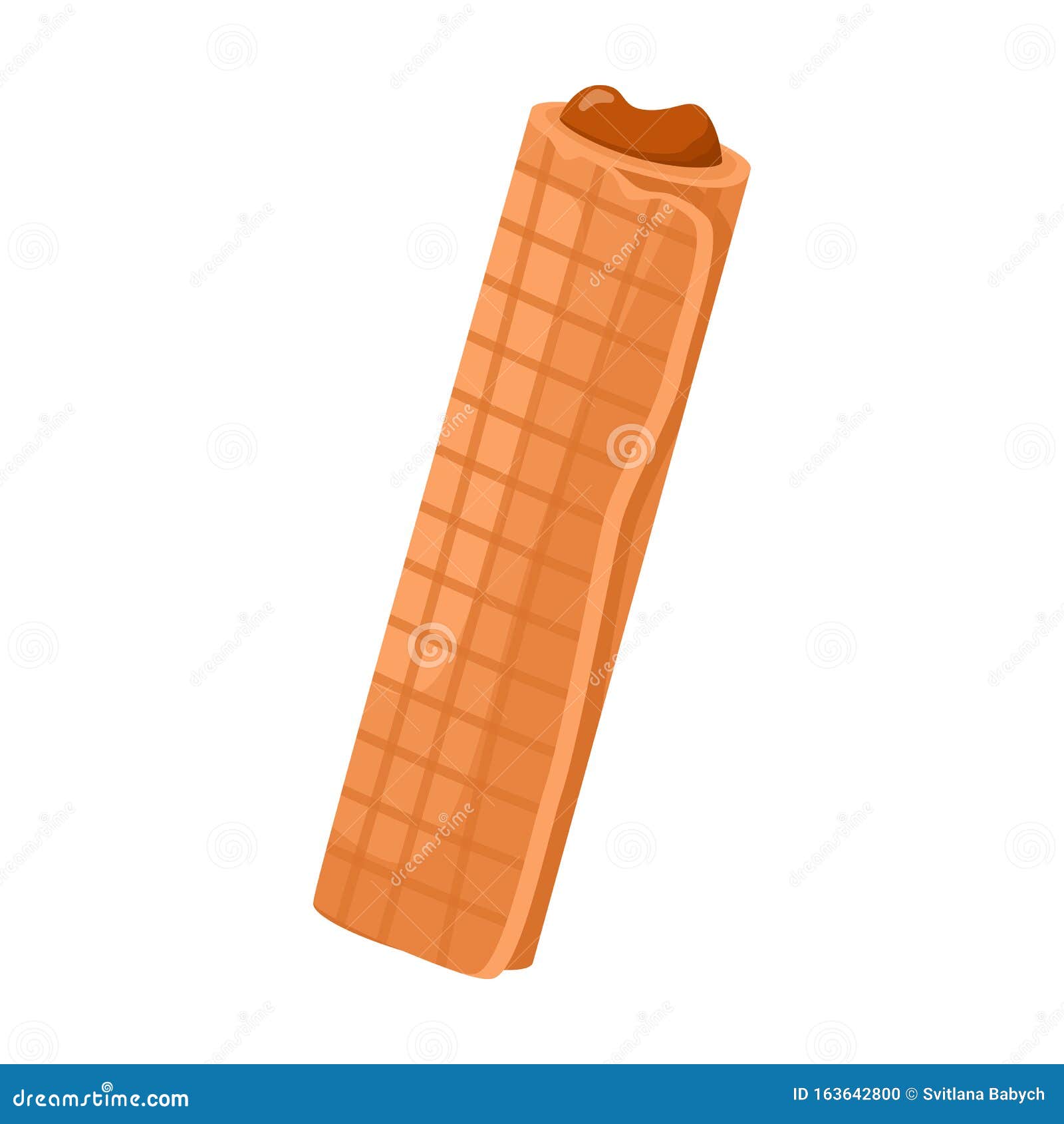 Wafer Roll Vector Icon.Cartoon Vector Icon Isolated on White Background ...