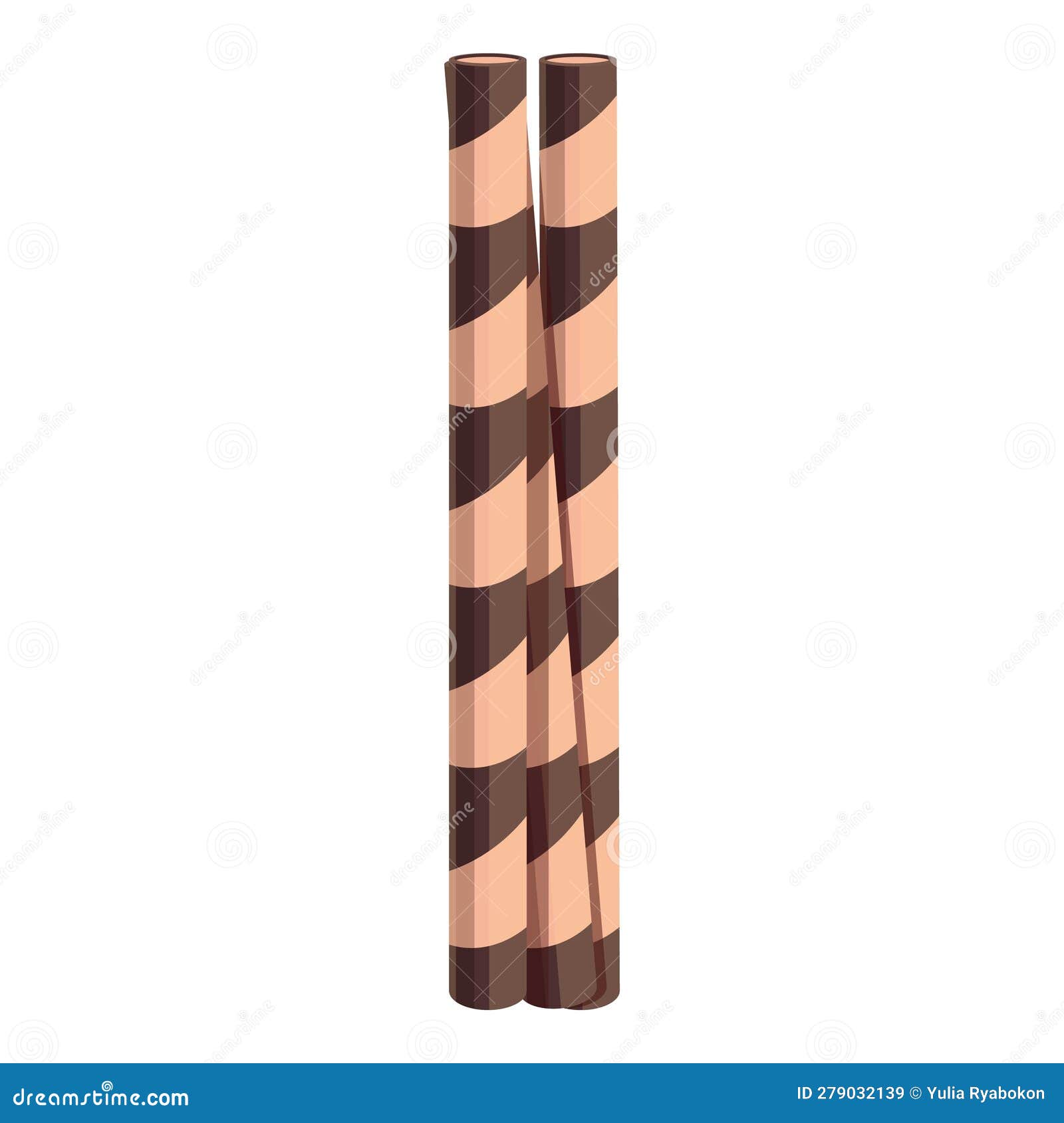 Wafer Rolls Icon Cartoon Vector. Roll Stick Stock Vector - Illustration ...