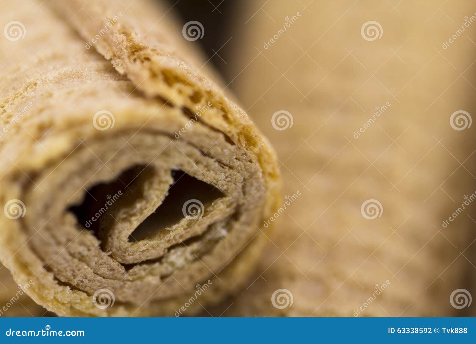 Wafer rolls stock photo. Image of sand, tube, pastry - 63338592