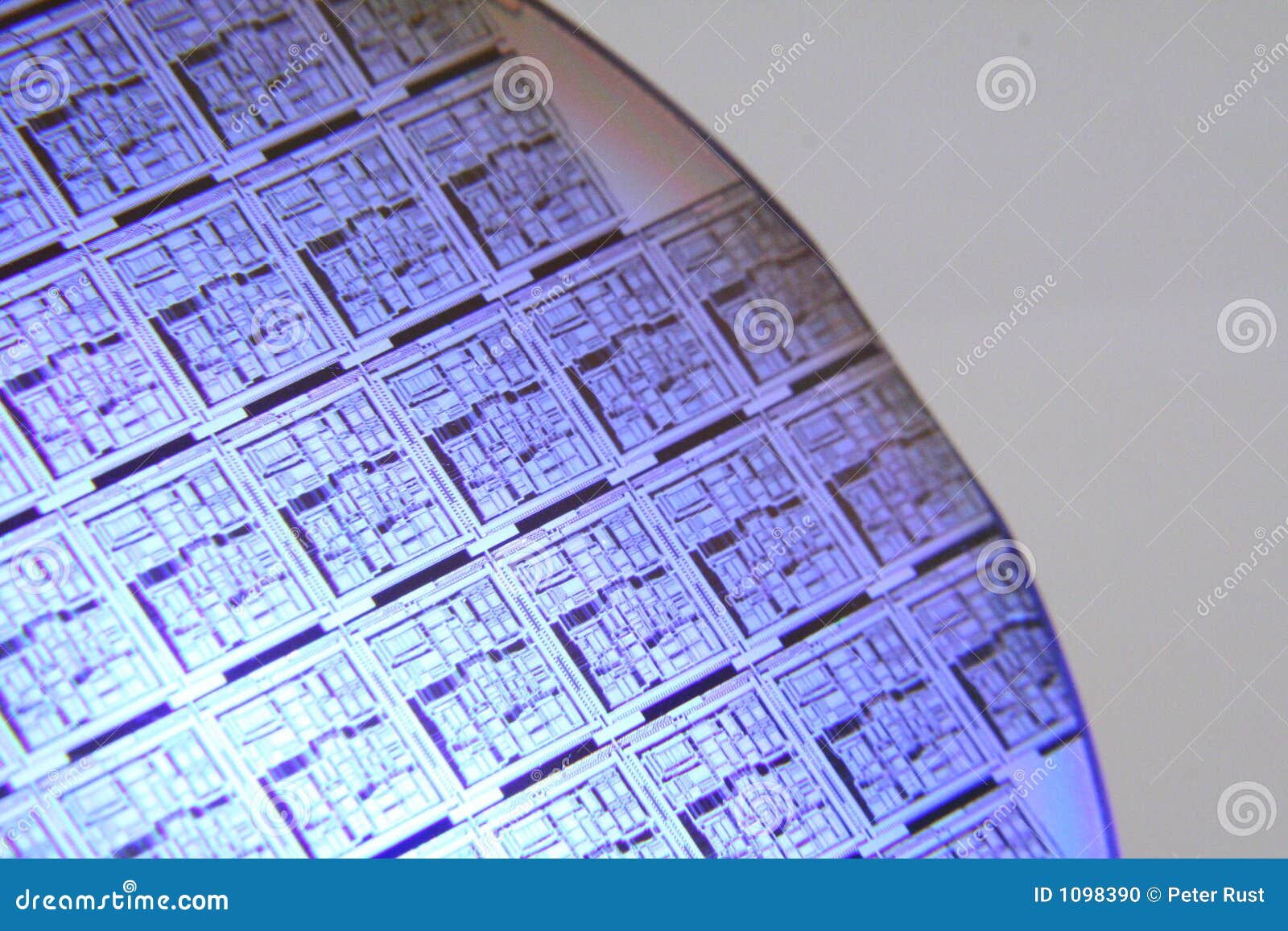 Wafer Section blue stock photo. Image of closeup, silicon - 1098390