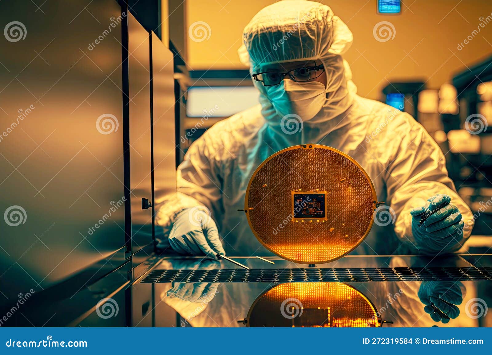 Wafer Semiconductor Manufacturing in Advanced Technological Laboratory ...