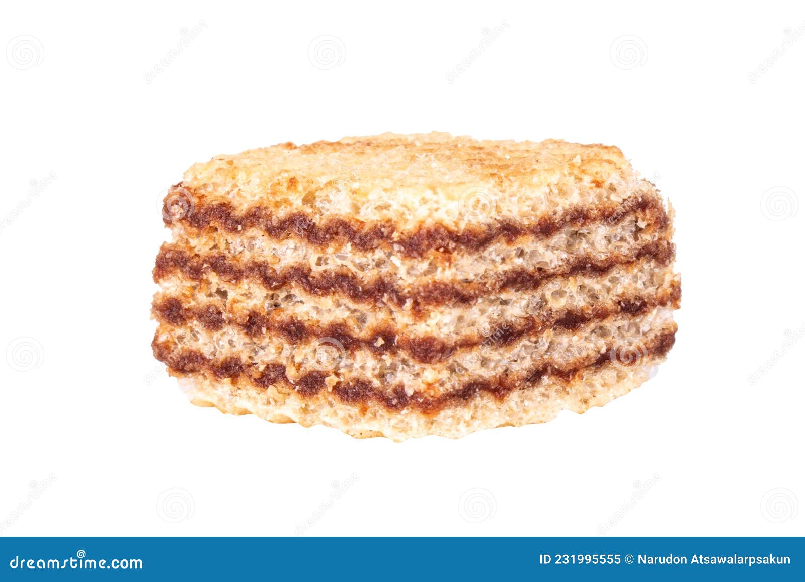 Wafer Square Isolated on White Background Stock Image - Image of ...