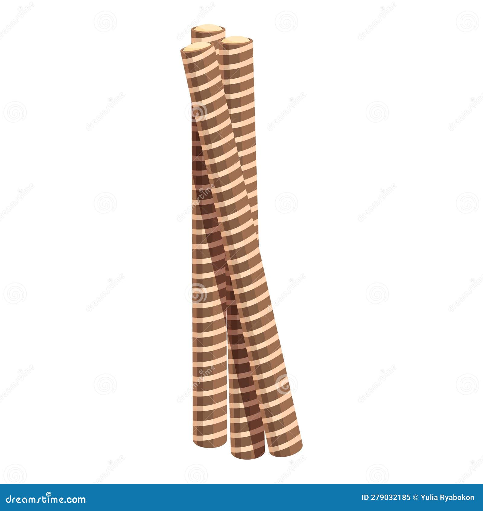 Wafer Stick Icon Cartoon Vector. Biscuit Roll Stock Vector ...