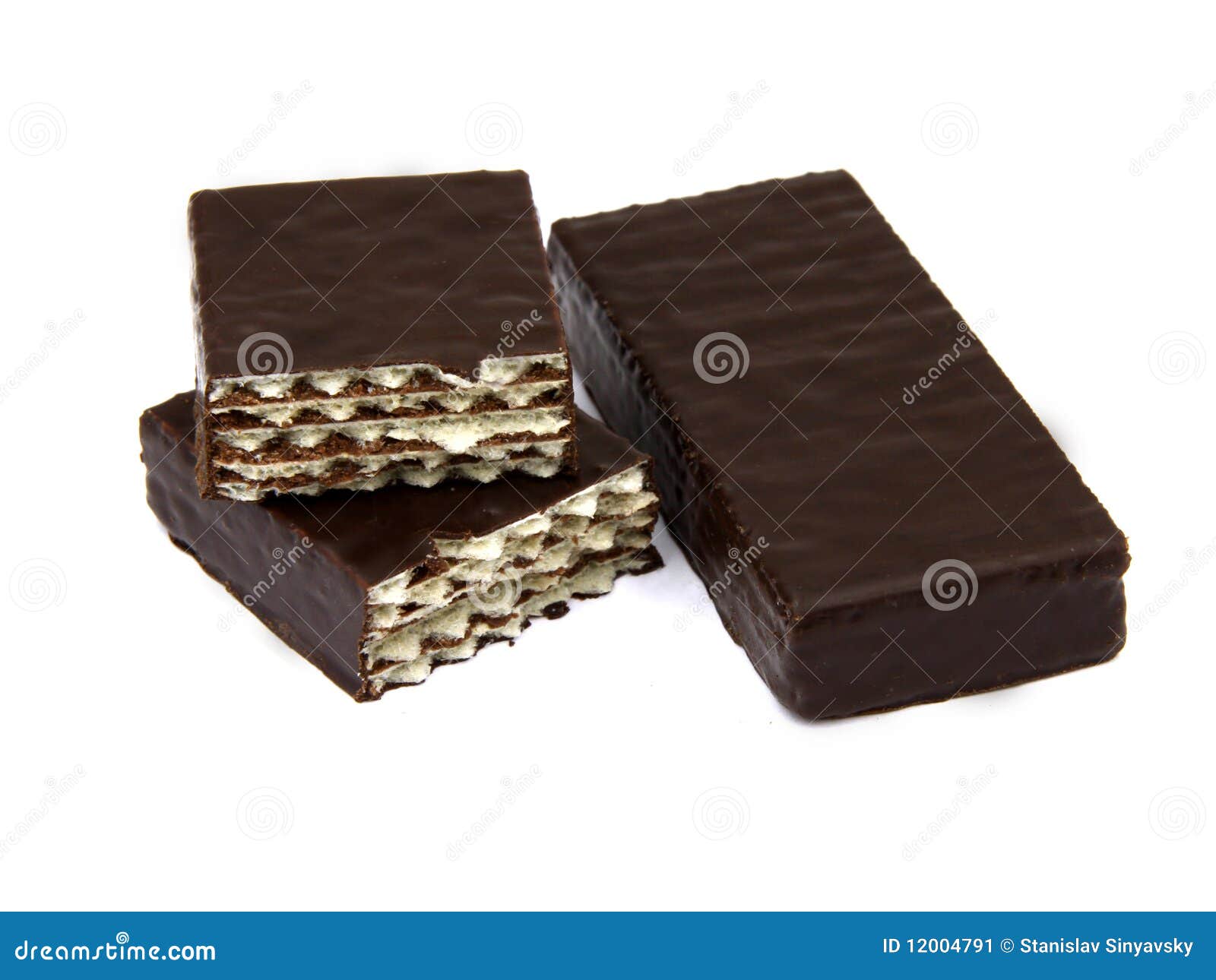 Wafer Sweets In Chocolate Stock Photography | CartoonDealer.com #12004802