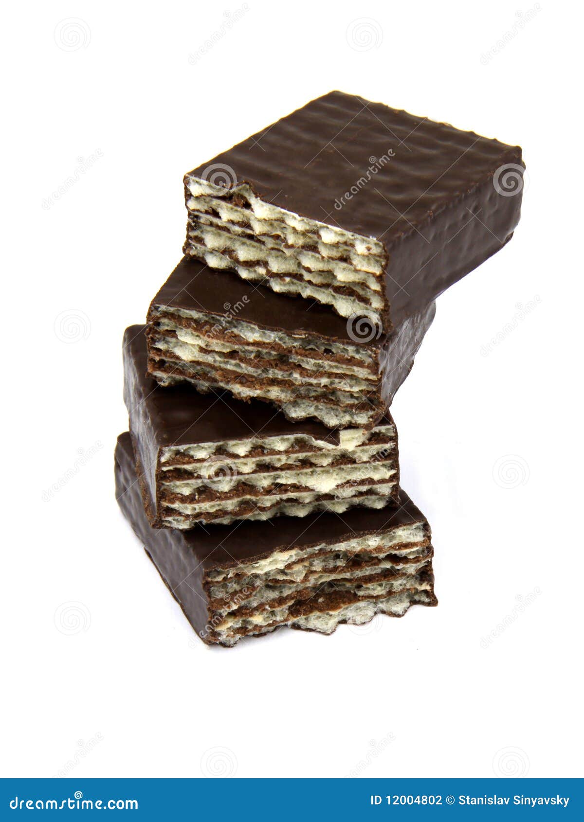 Wafer sweets in chocolate stock photo. Image of engineering - 12004802