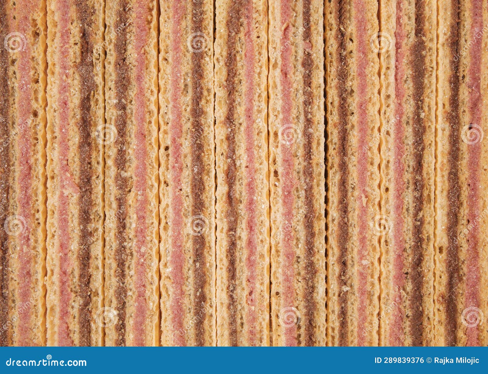 Wafer Texture with Raspberry and Cocoa Filling Stock Photo - Image of ...