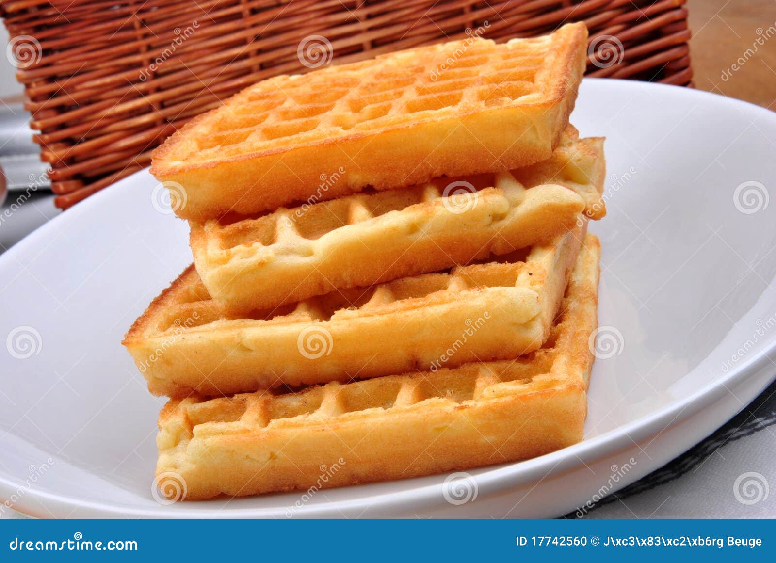 Wafer on a white plate stock photo. Image of eating, taste - 17742560