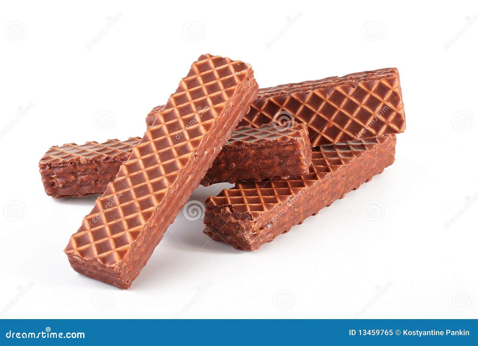 Wafers in chocolate stock image. Image of pancake, chocolate - 13459765
