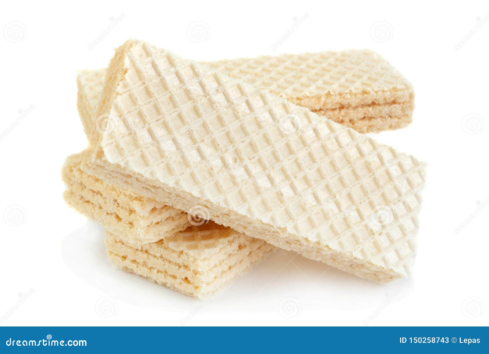 Wafers stick on white stock image. Image of food, texture - 150258743