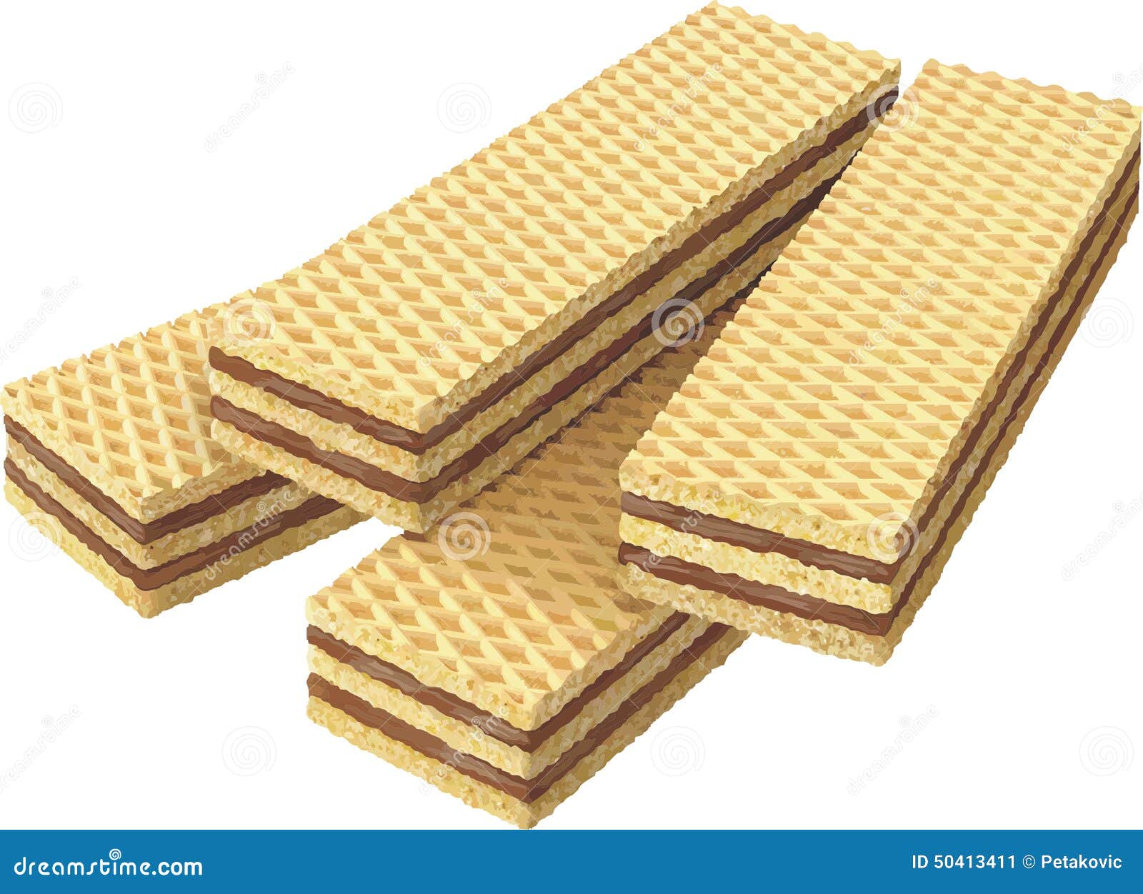 Wafers stock vector. Illustration of treat, crispy, geometric - 50413411