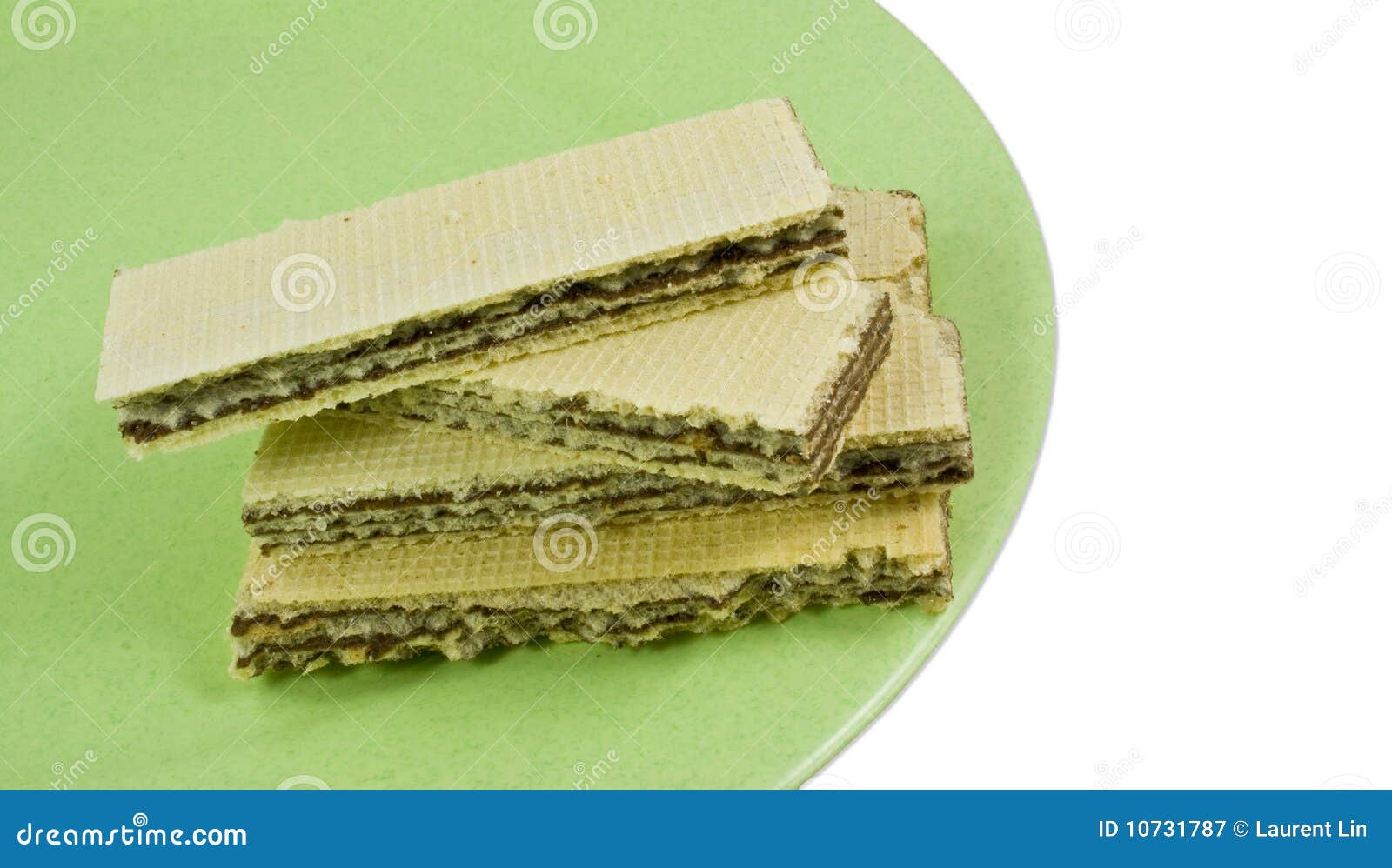 Wafers Waffle stock image. Image of cream, eating, sweets - 10731787