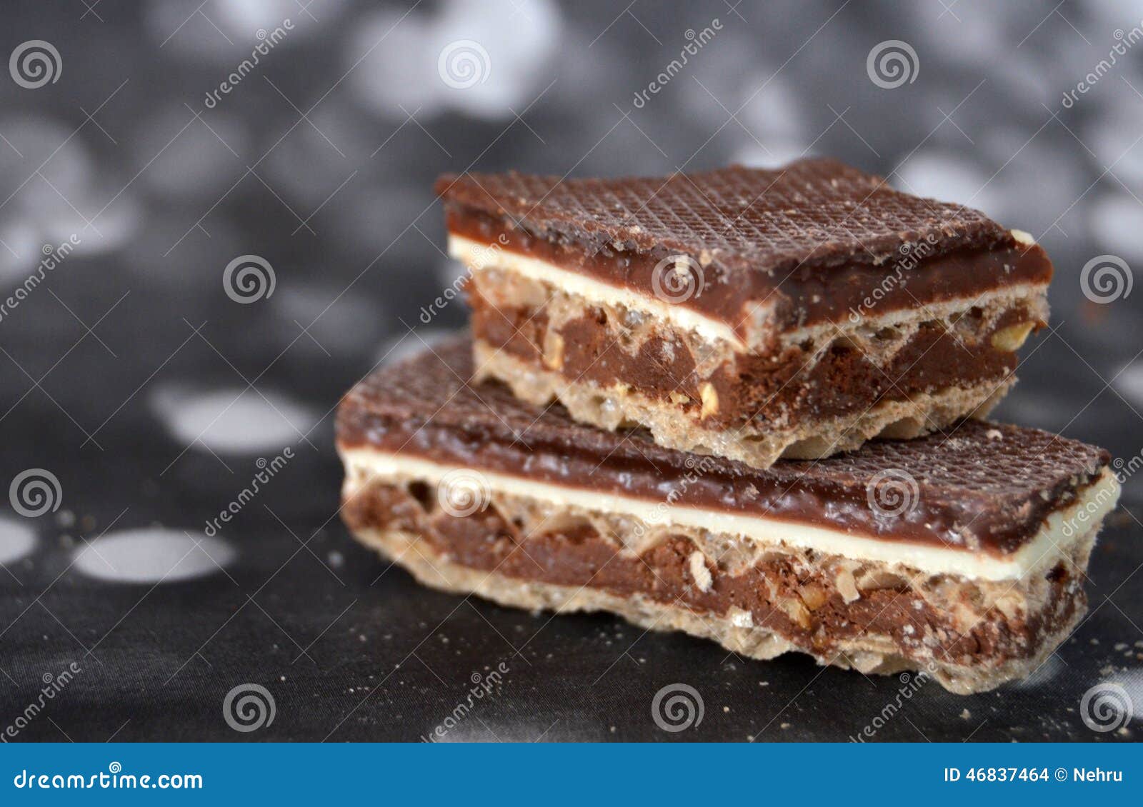 Waffer cakes stock photo. Image of diet, choc, brown - 46837464