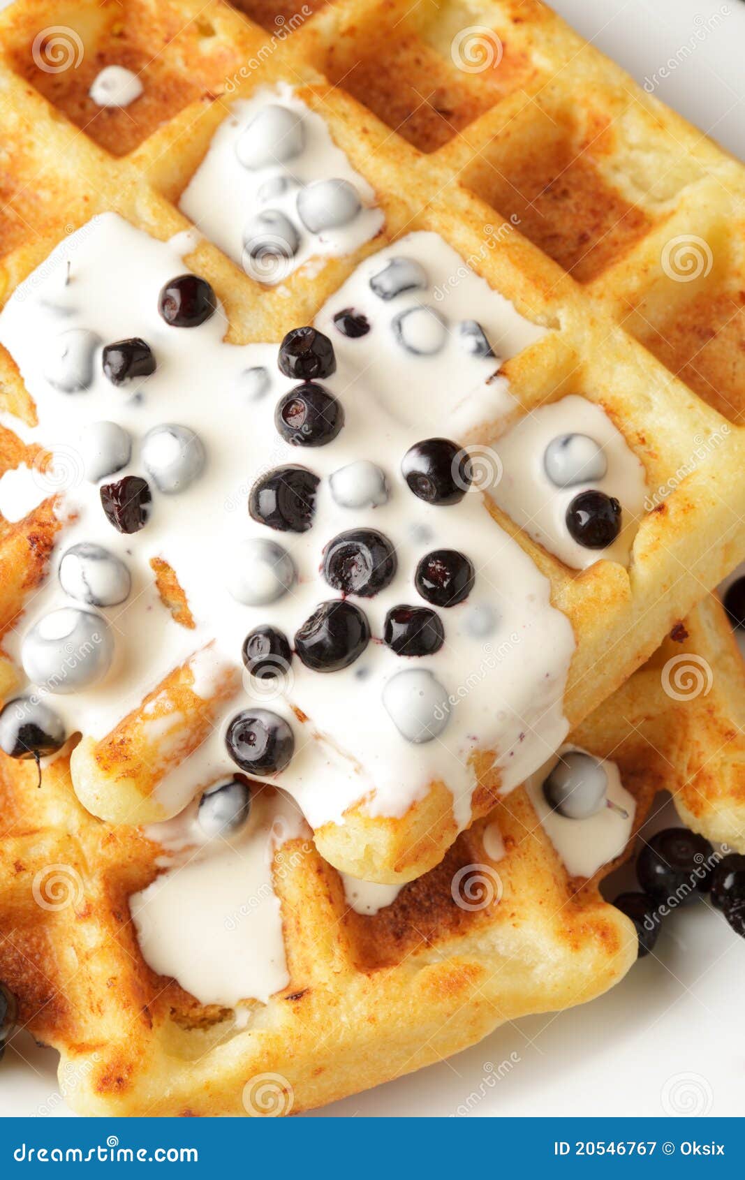Waffle imagem de stock. Imagem de prato, frio, molho - 20546767