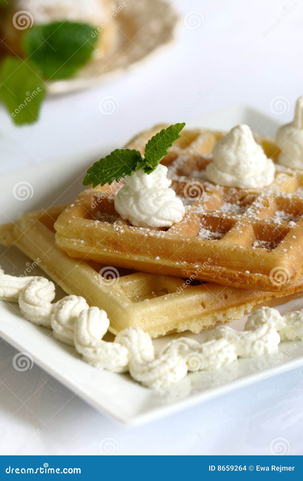 Waffle stock photo. Image of snack, toppings, sweet, white - 8659264