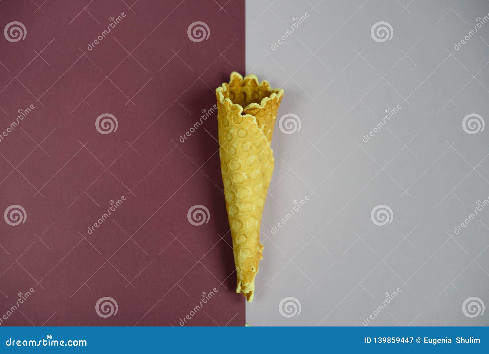 Waffle Cone on Different Colored Shapes Stock Image - Image of spoon ...