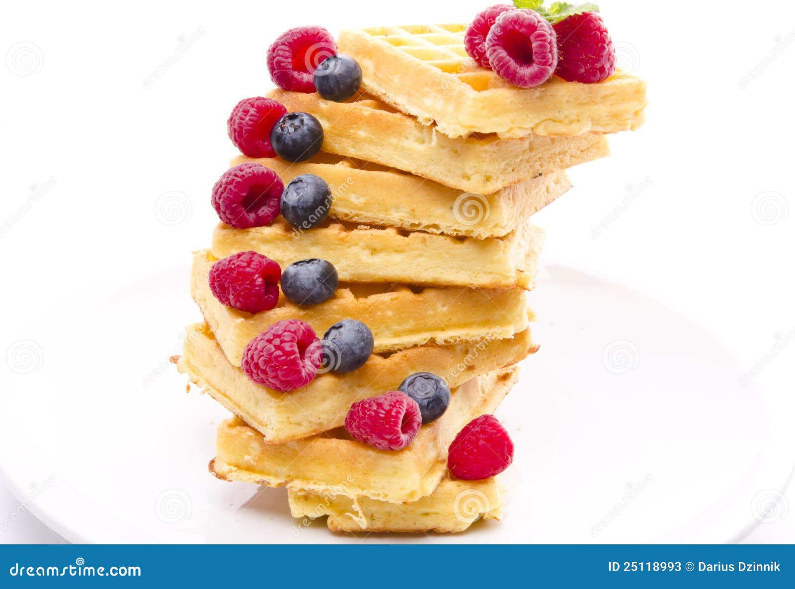 Waffle with fruit stock image. Image of fruit, cake, bilberry - 25118993